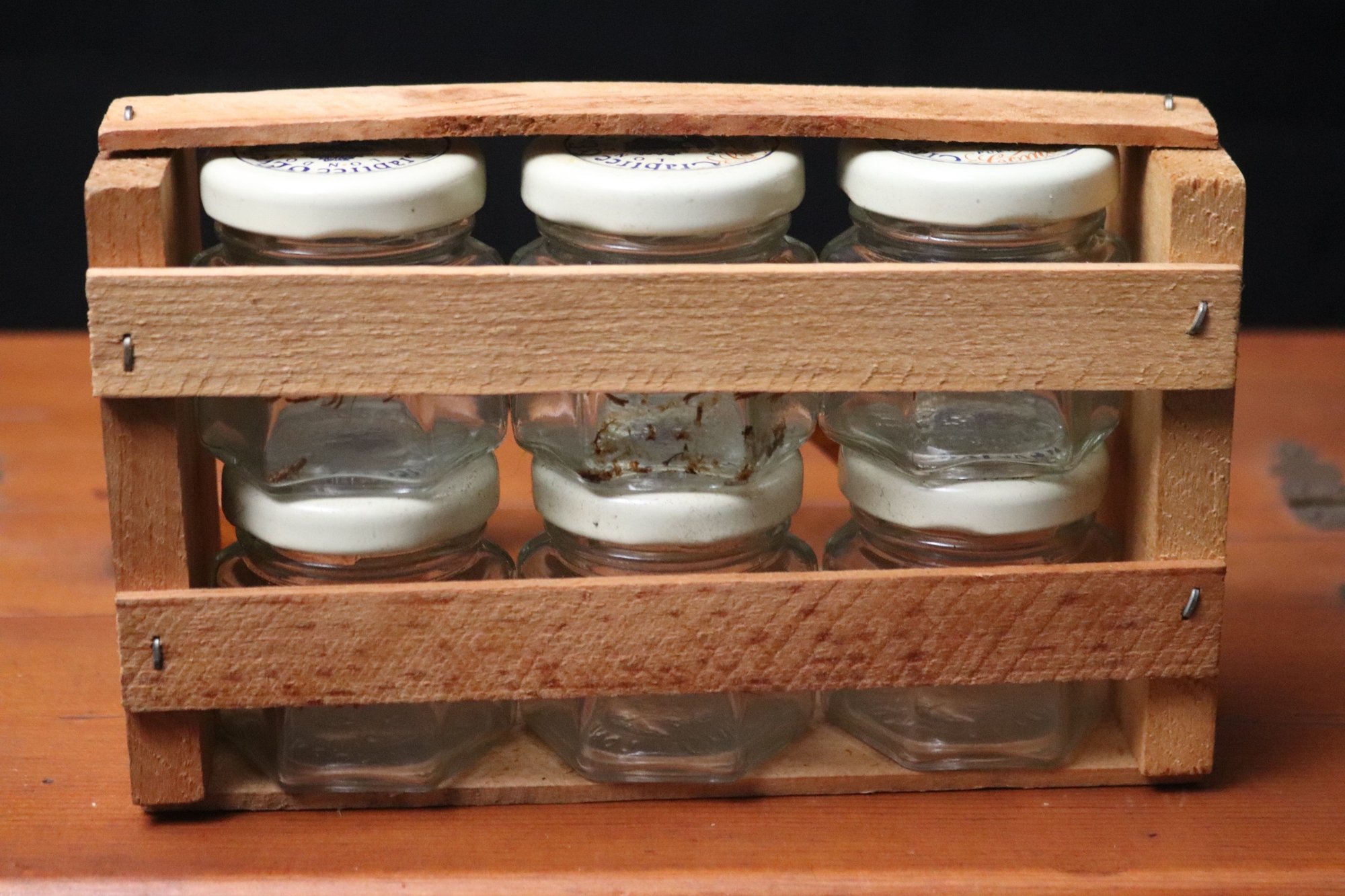Antique Pine Portable Sewing Box/Caddy And Crabtree & Evelyn Decorative ...
