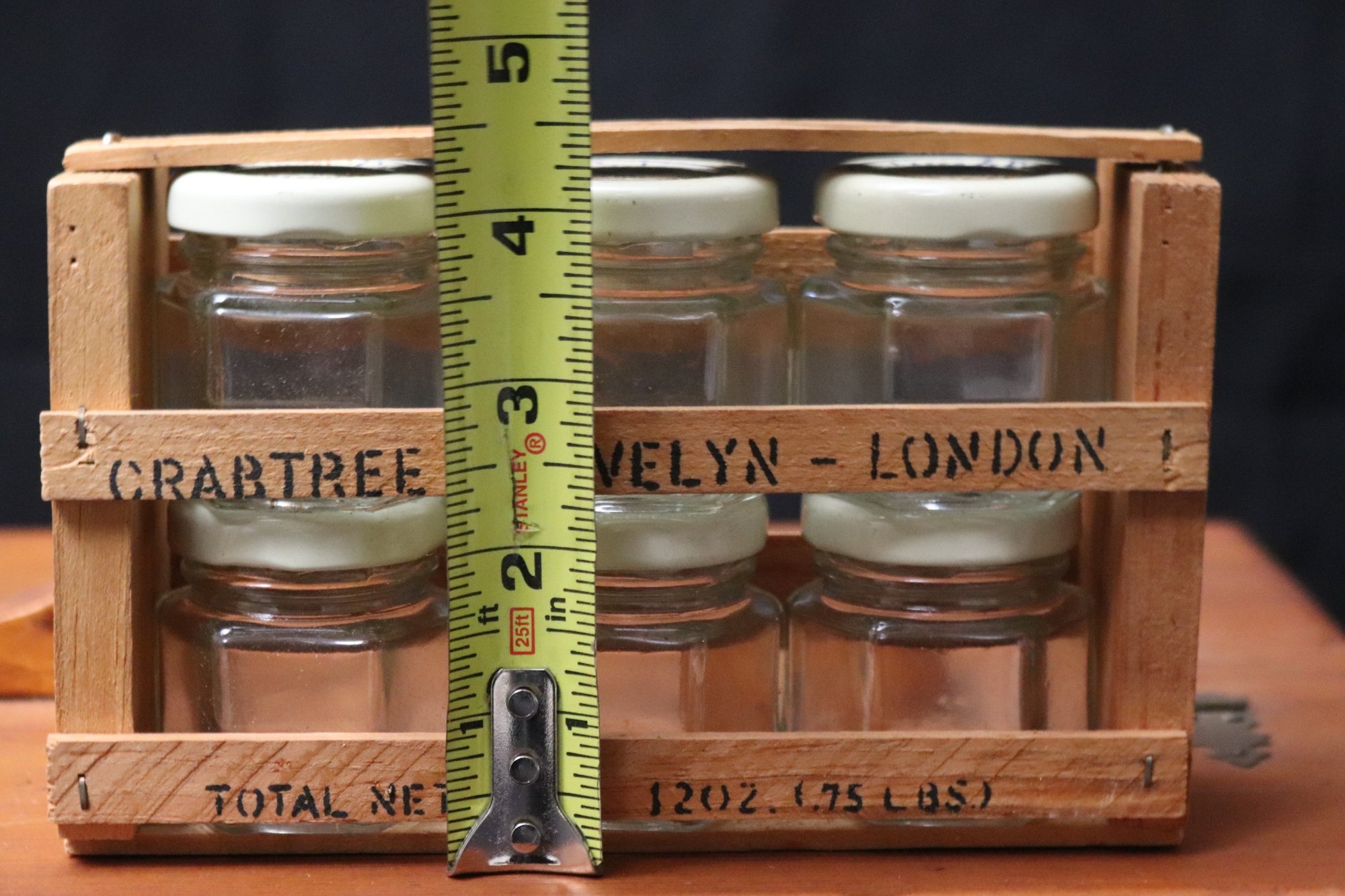 Antique Pine Portable Sewing Box/Caddy And Crabtree & Evelyn Decorative ...