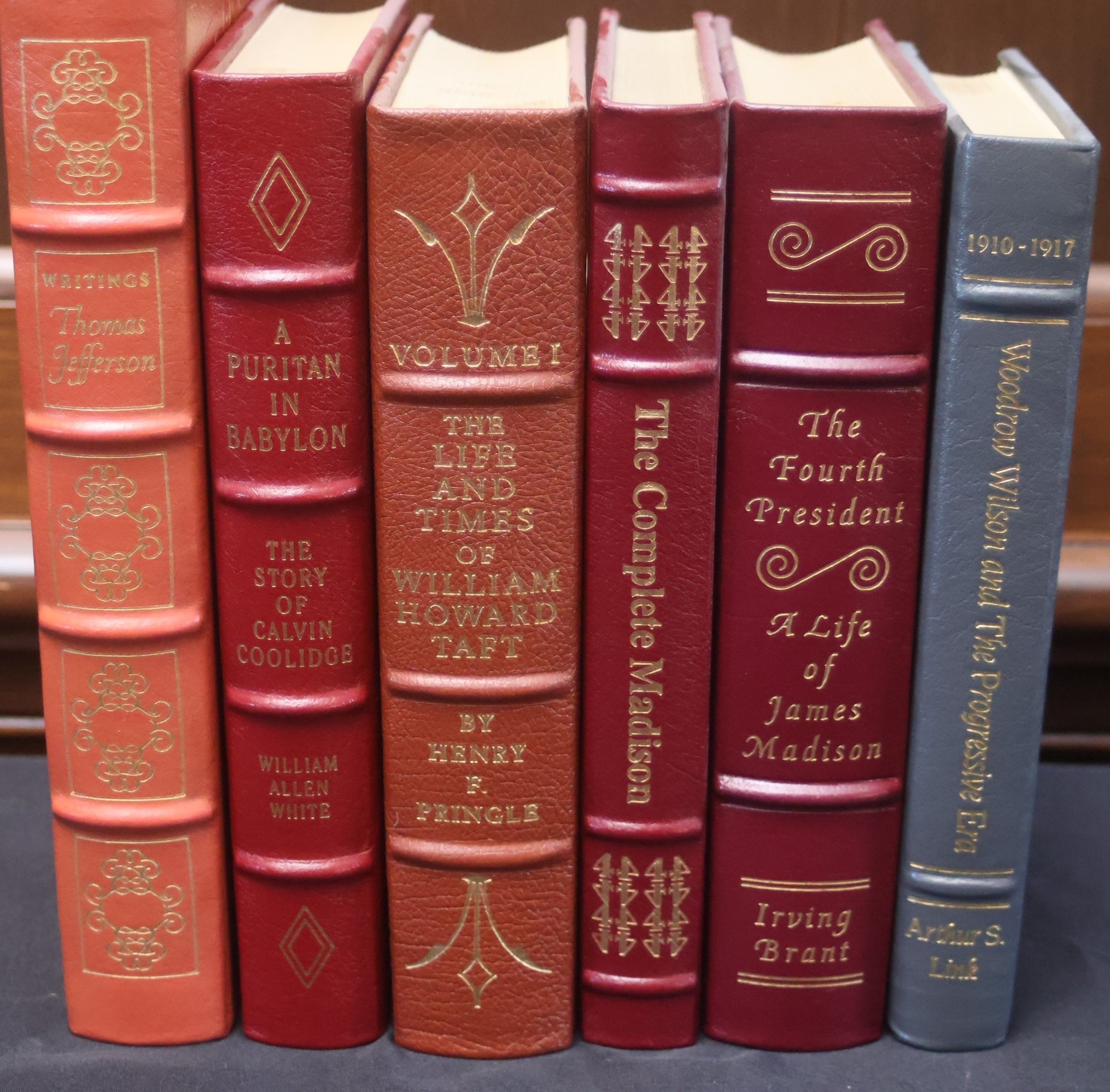 Collection Of Books Of American Presidents Includes Thomas Jefferson ...