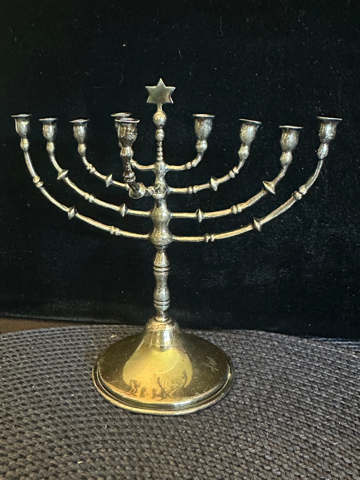 STERLING SILVER 8 ARM TRAVEL MENORAH WITH REMOVABLE SHAMASH - MEXICO ...