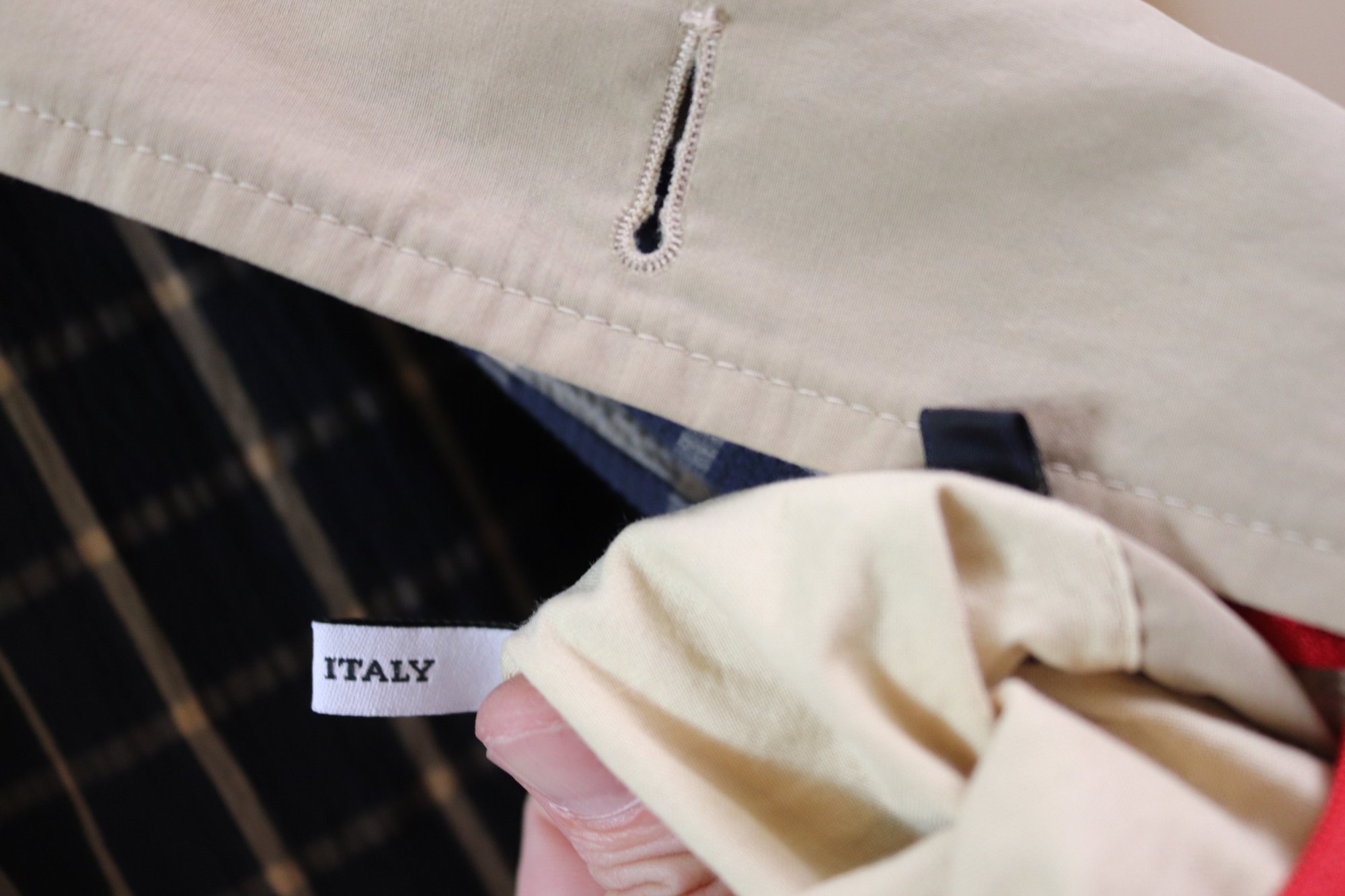 Canali, Made In Italy Short Trench Jacket In Khaki #64789 ...