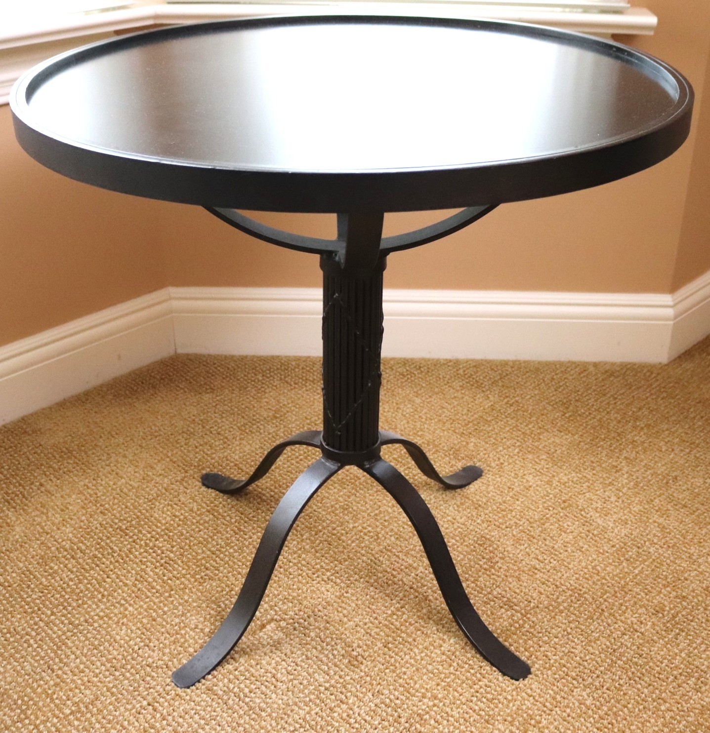 Heavy Solid Metal Round Side Table #67460 | Auctionninja.com