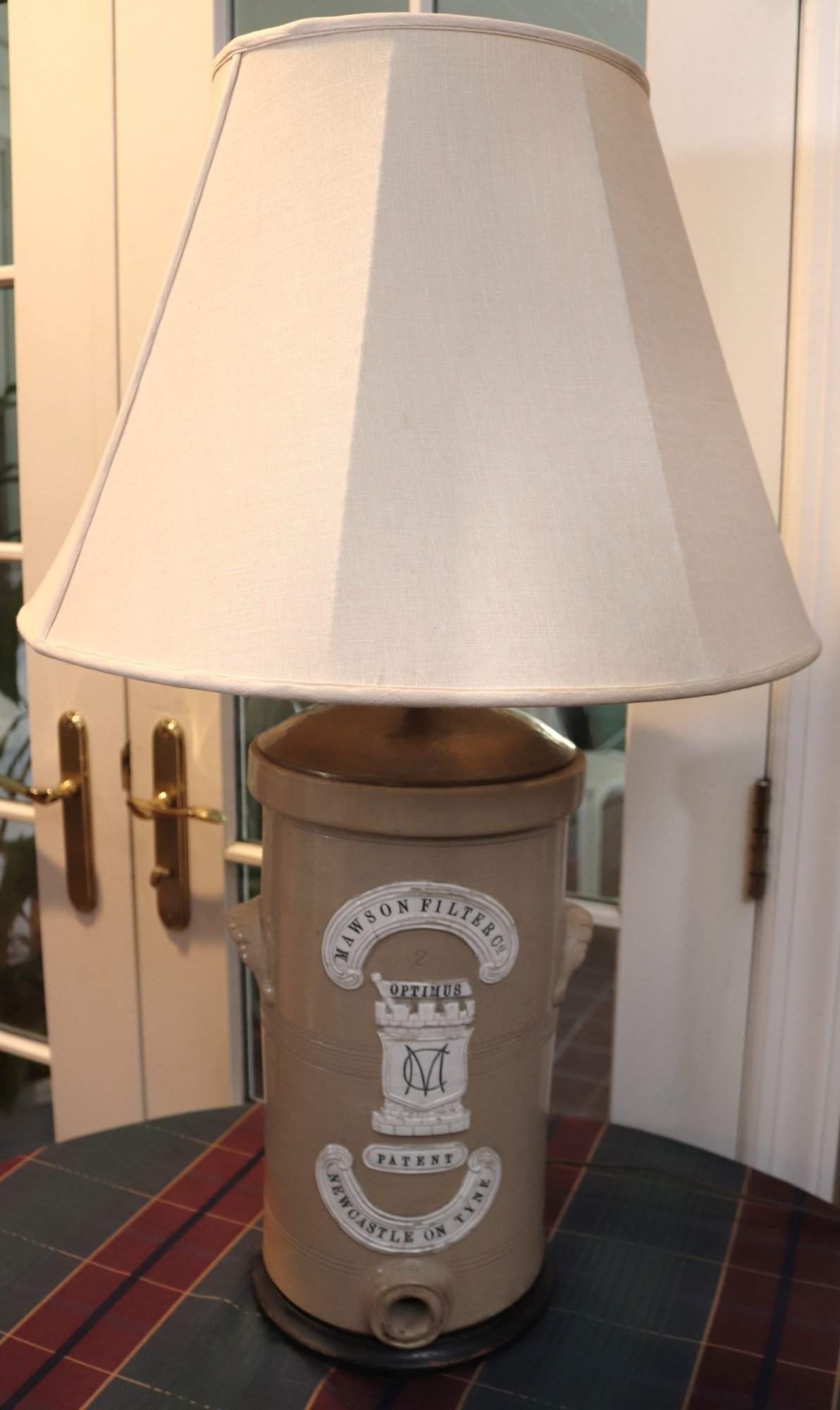 Antique Mawson Filter Co. Newcastle On Tyne Stoneware Table Lamp ...