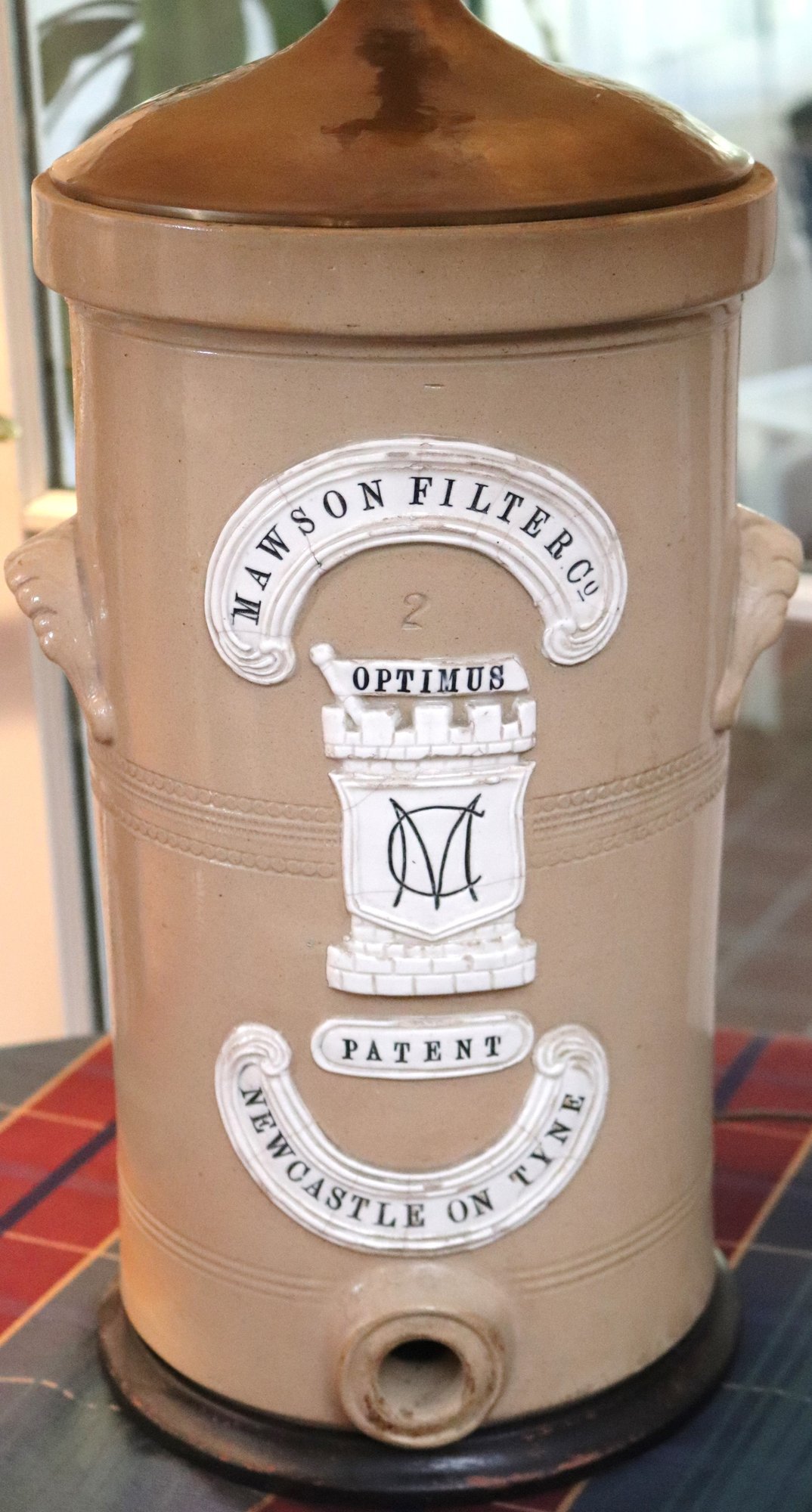 Antique Mawson Filter Co. Newcastle On Tyne Stoneware Table Lamp ...