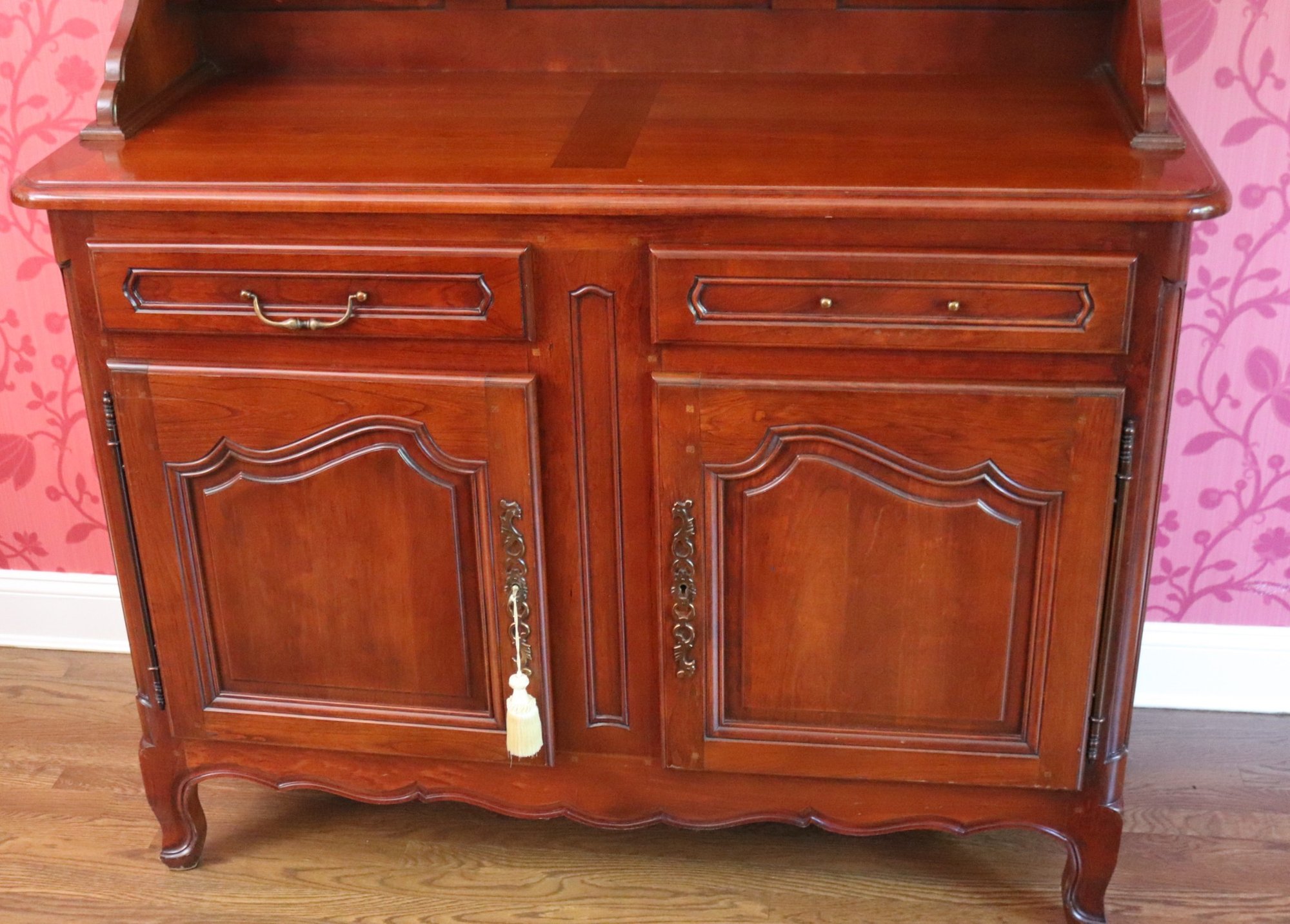 Beautiful Country French Vaisselier/ 2- Door Buffet Cabinet #65442 ...