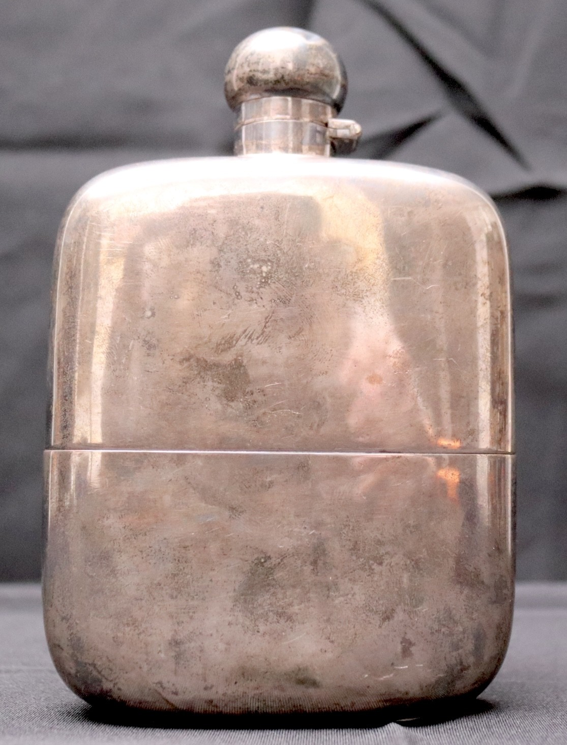 Antique George V Era Sterling Silver Hip Flask Looks To Have British ...