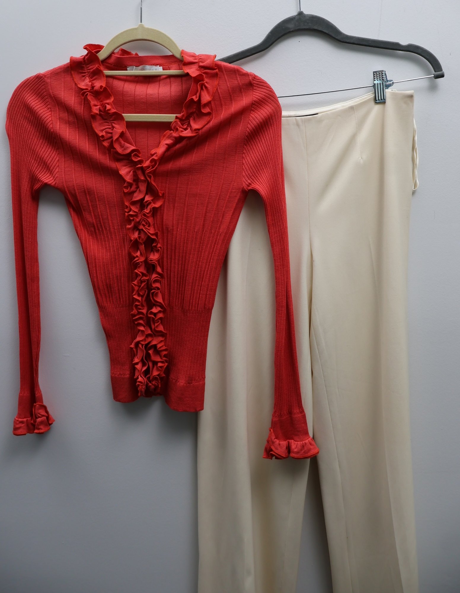 Akris Punto Blouse, Anne Fontaine Cardigan & Ralph Lauren Trousers ...