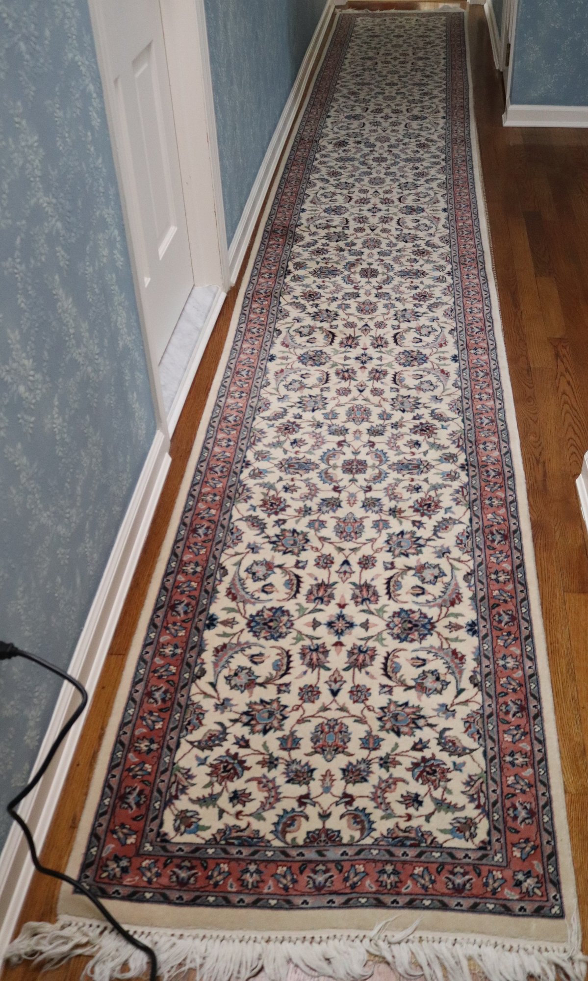 Hand Woven Persian Wool Runner Carpet Approx. 215 Inches Long X 29.5 ...