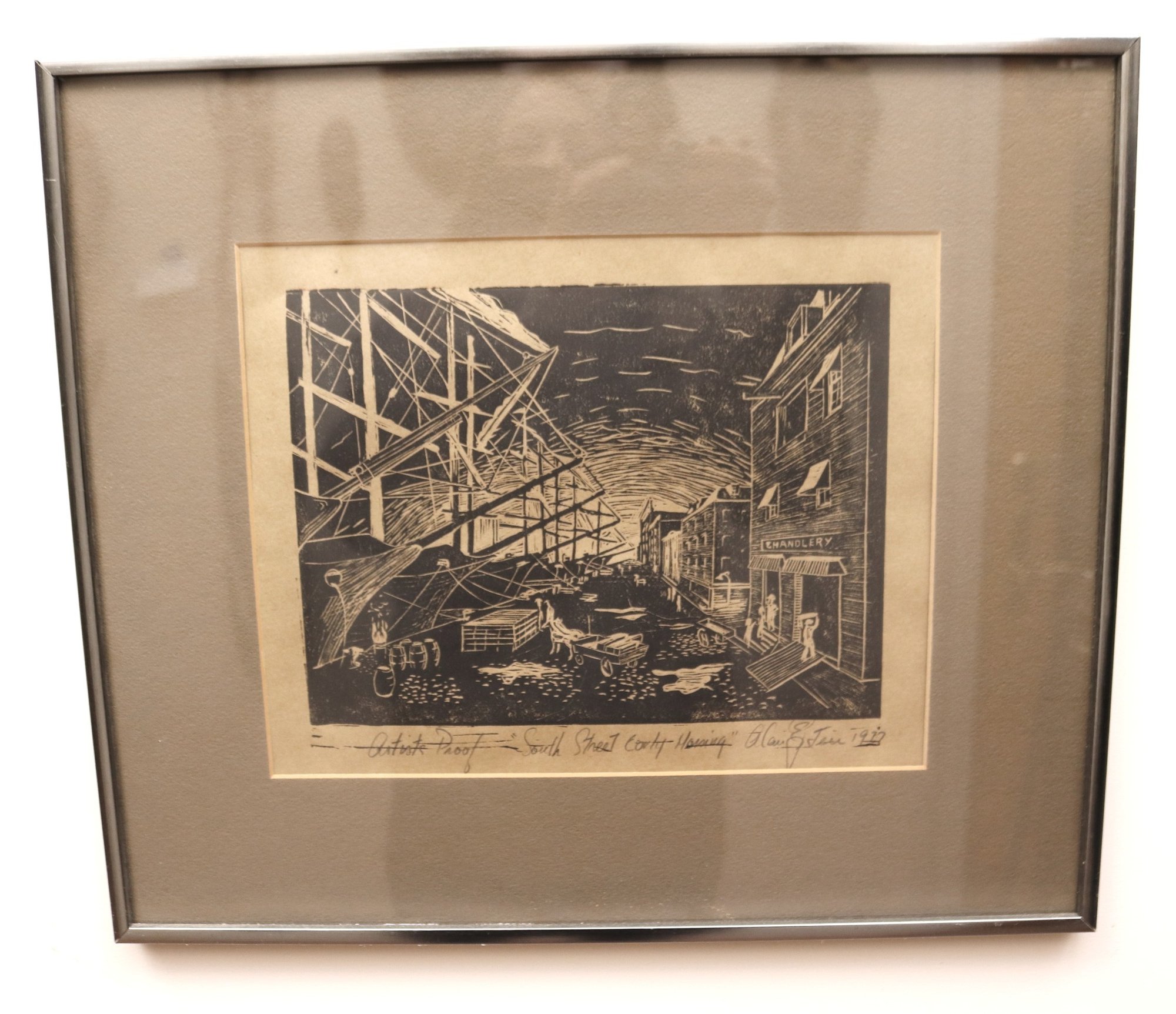 Wood Block Artist Proof South Street Seaport Early Morning By Alan ...