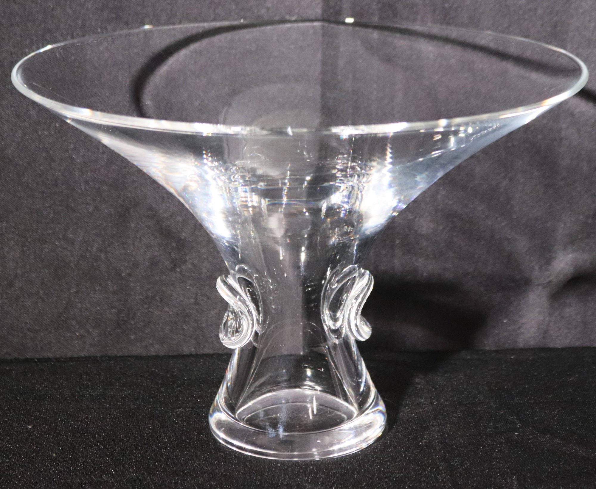 Modernist Steuben Studio Art Glass Vase By Paul Schulze With Flared ...