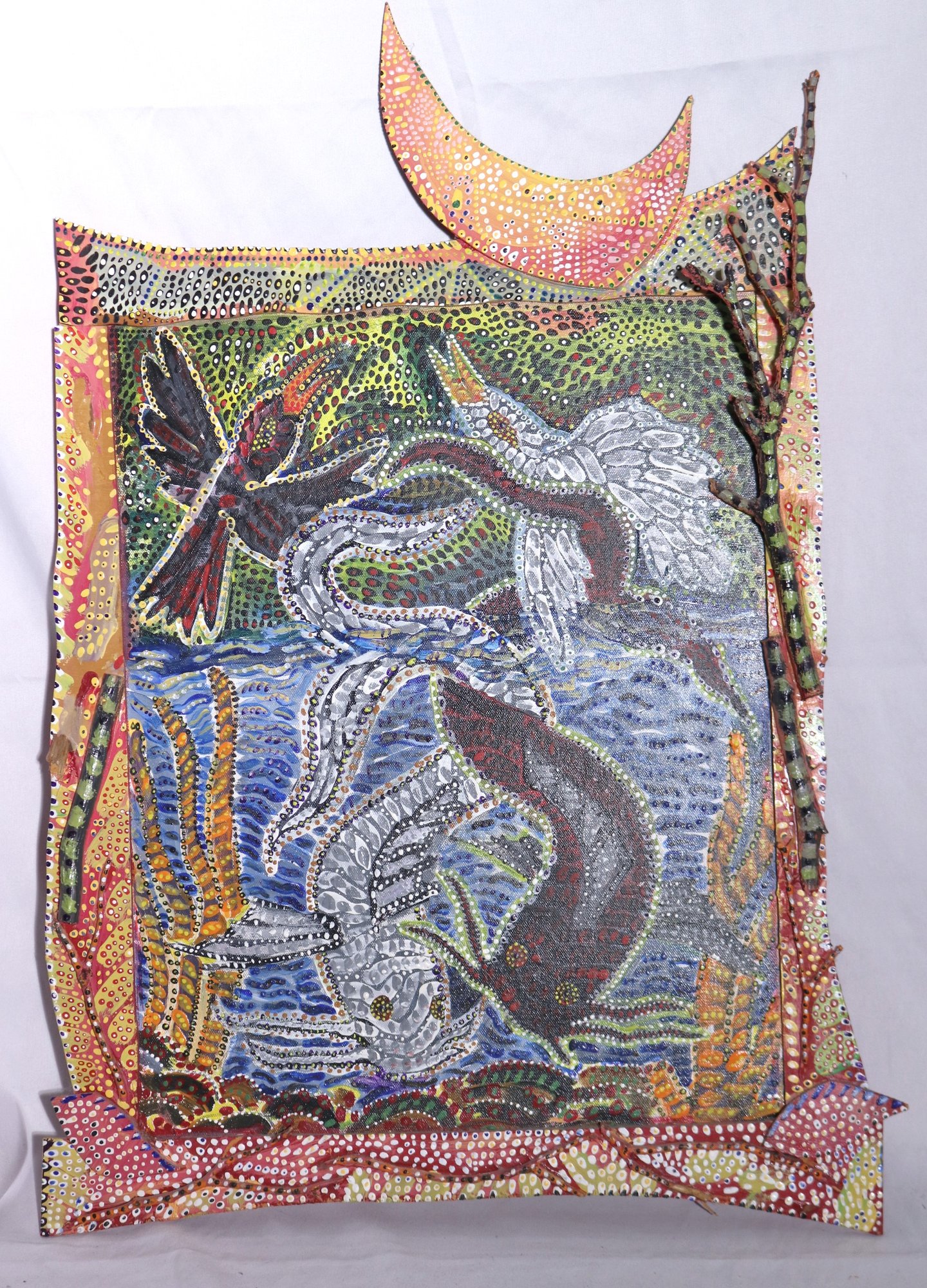 Peter Loose American Folk, Painted Primitive Artwork W Hand Painted ...