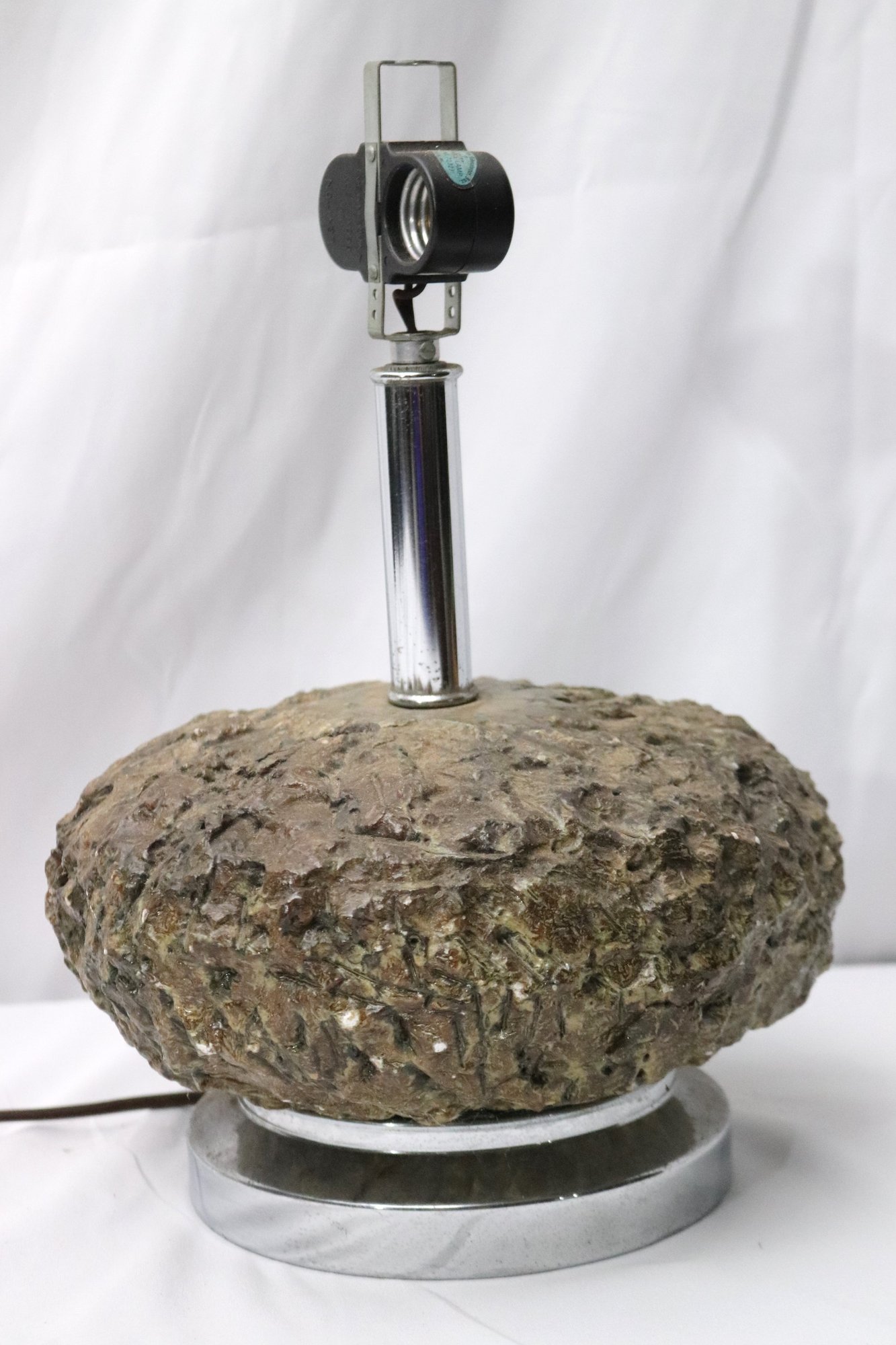 Mid- Century, Modern Chiseled Granite Table Lamp #52193 | Auctionninja.com