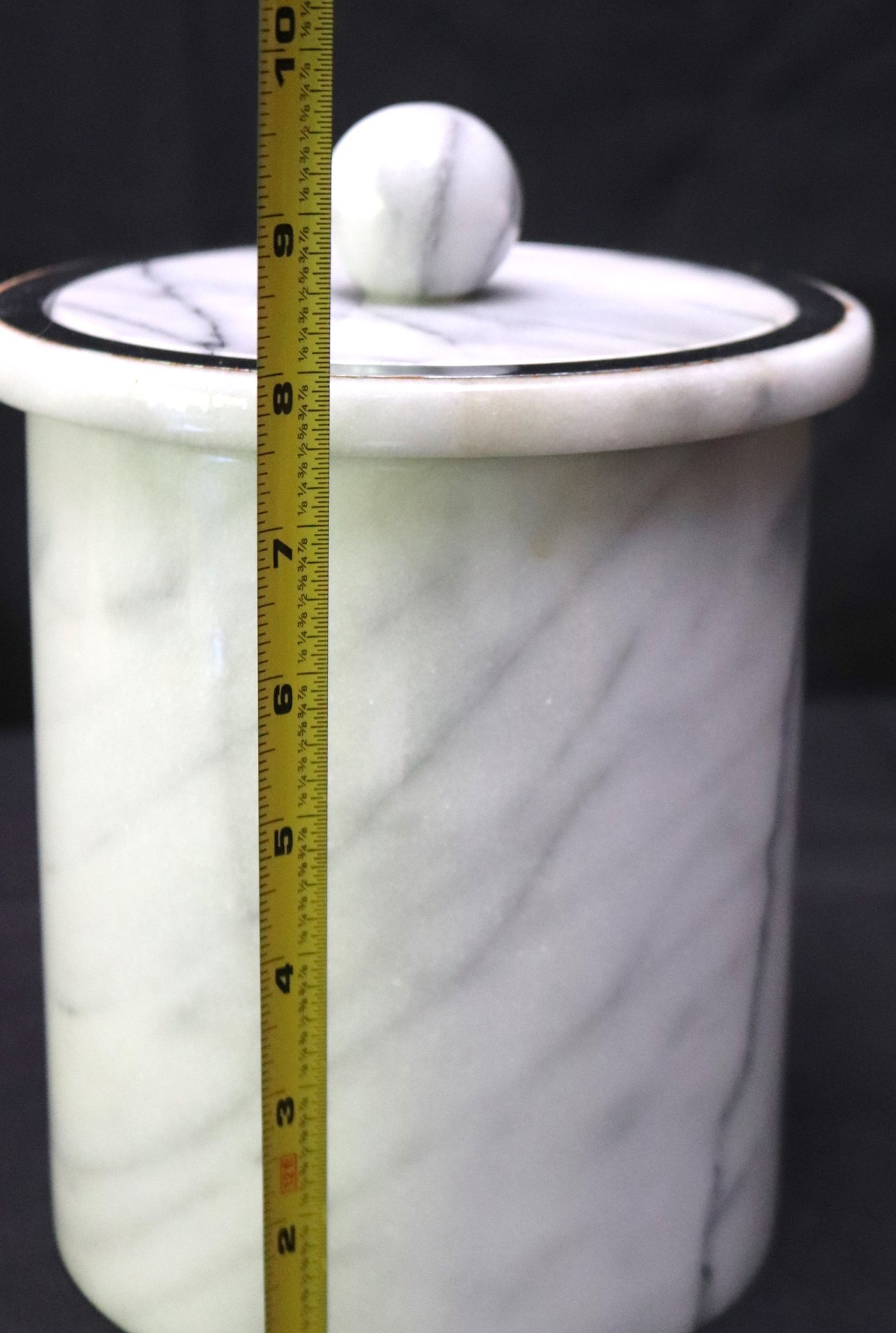Georges Briard Marble Ice Bucket With Lid #52528 | Auctionninja.com