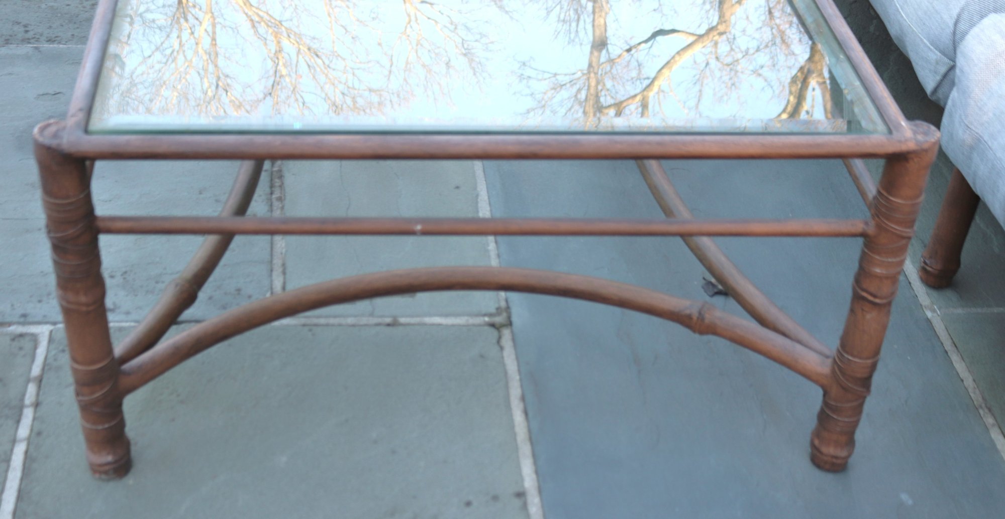 Castelle Wrought Aluminum Sofa And Coffee Table #54439 | Auctionninja.com