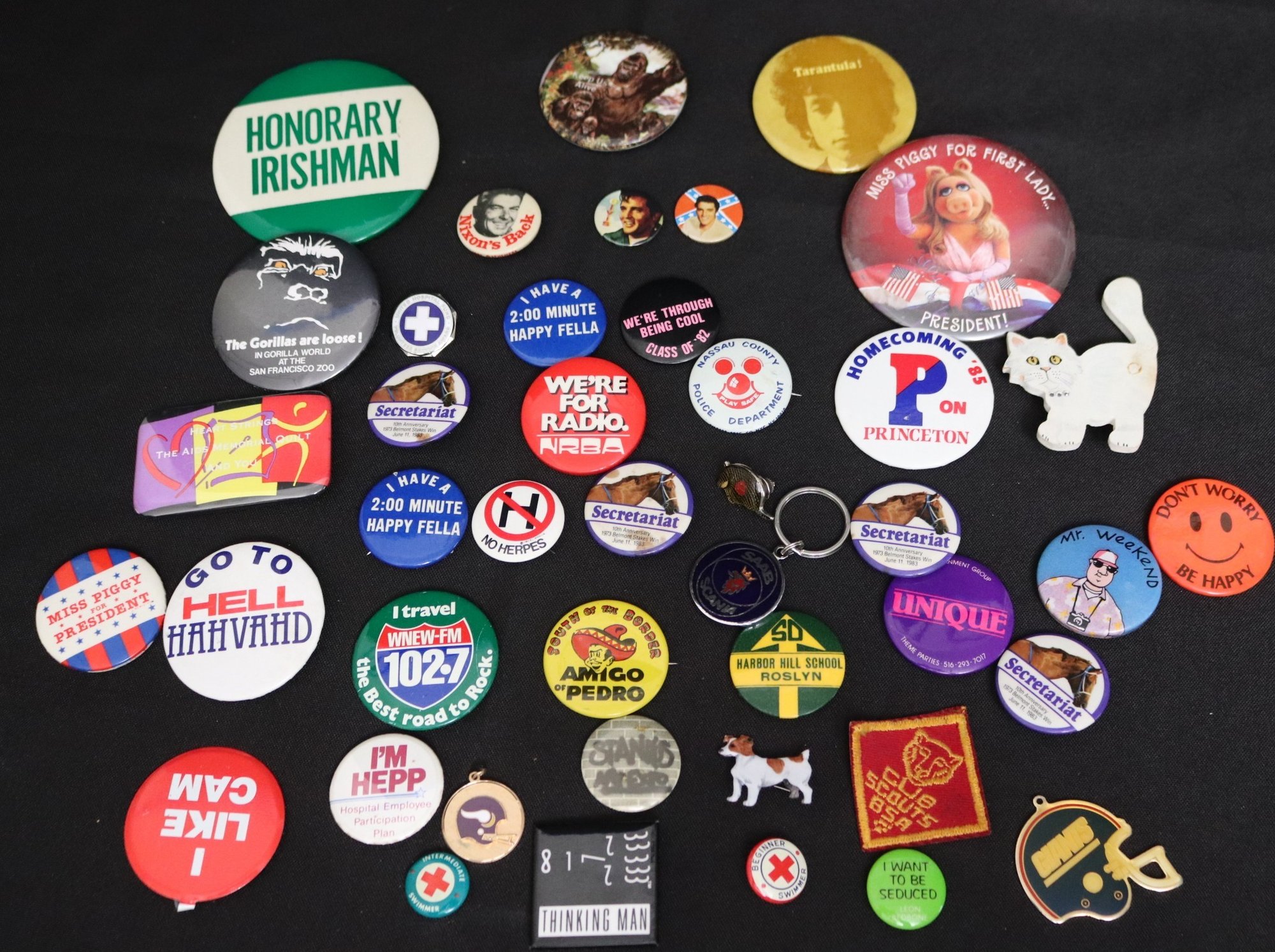 Collection Of Vintage Pinback Buttons And Pins #70823 | Auctionninja.com