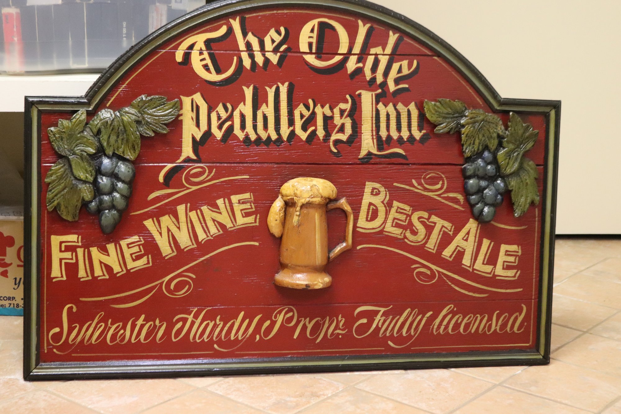 The Olde Peddlers Inn Rustic Decorative Wood Sign Approx. 34 X 24 ...