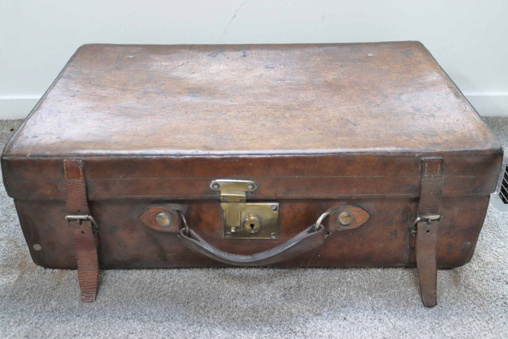 Vintage Leather Hardcase Suitcase By Baker. Msrp- $845. Handcrafted ...