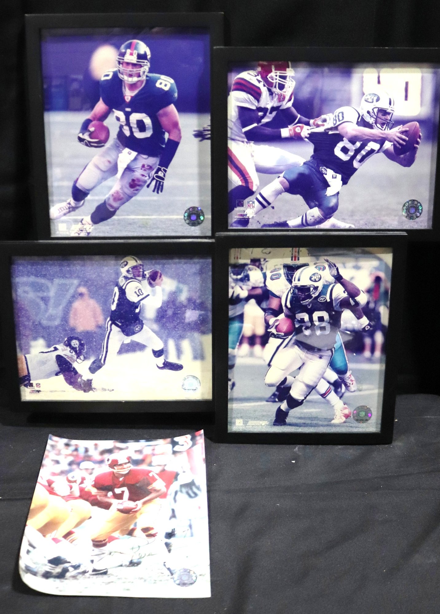NY Jets/ Giants Framed Photo File Prints In Frame With Official NFL License Stickers - Autograph ...