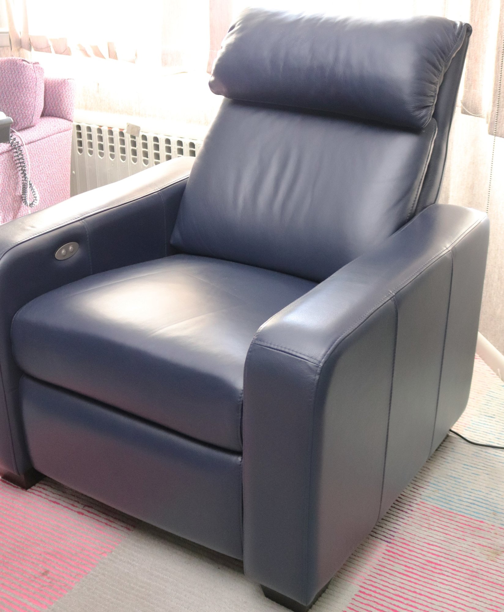 Art Deco Style Custom Made Automatic Recliner Chair, Upholstered In A ...