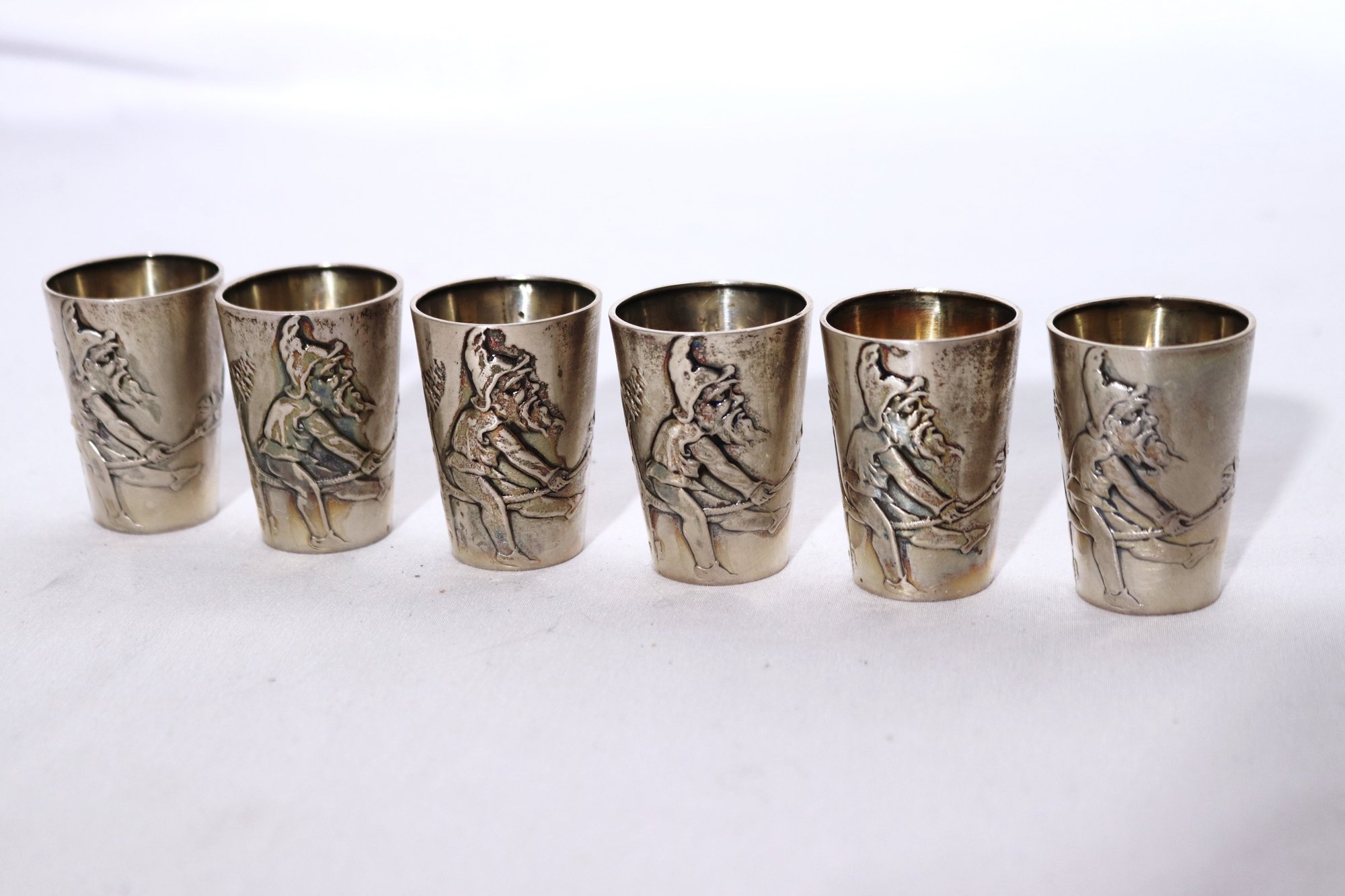.800 European Silver, 6 - Out On A Limb Shot Glasses #50600 ...