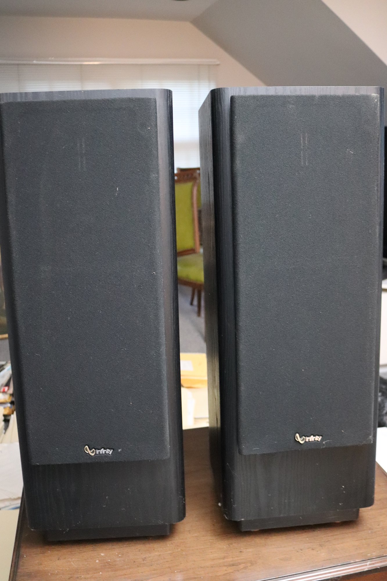 Infinity Tilted Floor Speakers In Black Wood Model RS 5001 #52760 ...