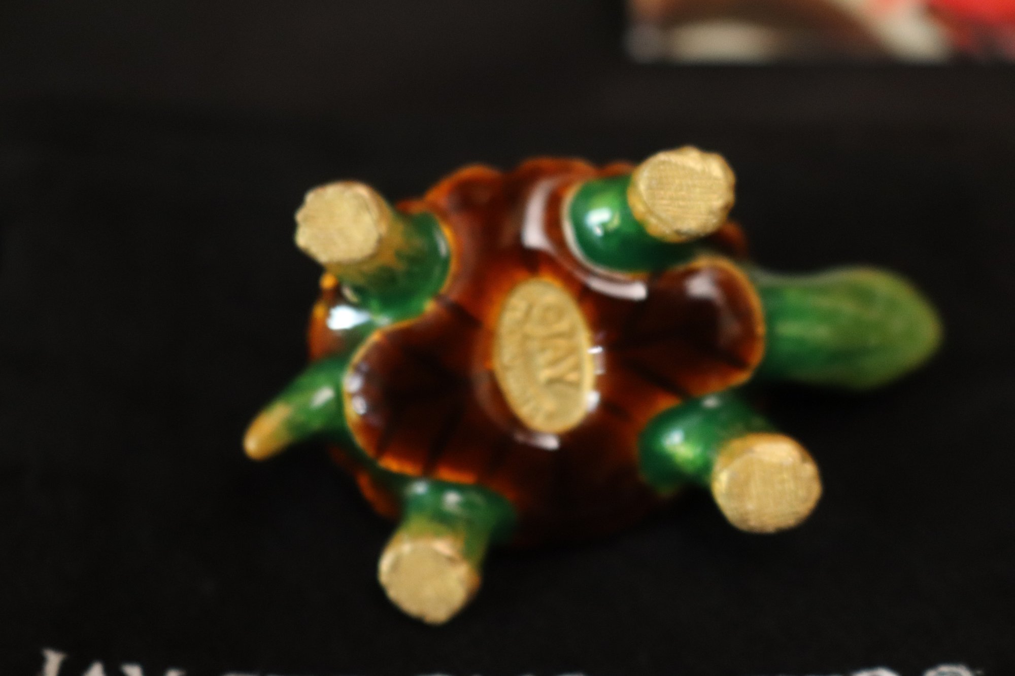 Jay Strongwater Designer Bejeweled Mini Turtle Figurine With Dust Pouch ...