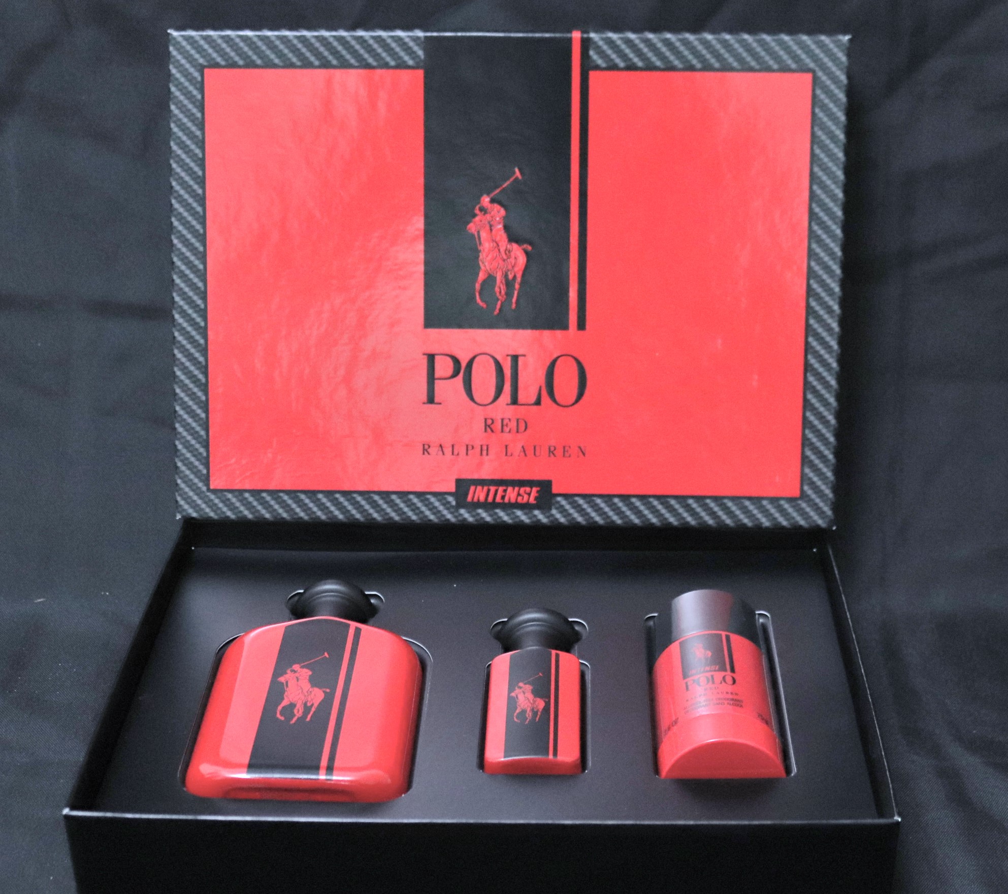 Polo Red Ralph Lauren Intense Mens Spray Cologne Set In Box Pre-Owned ...