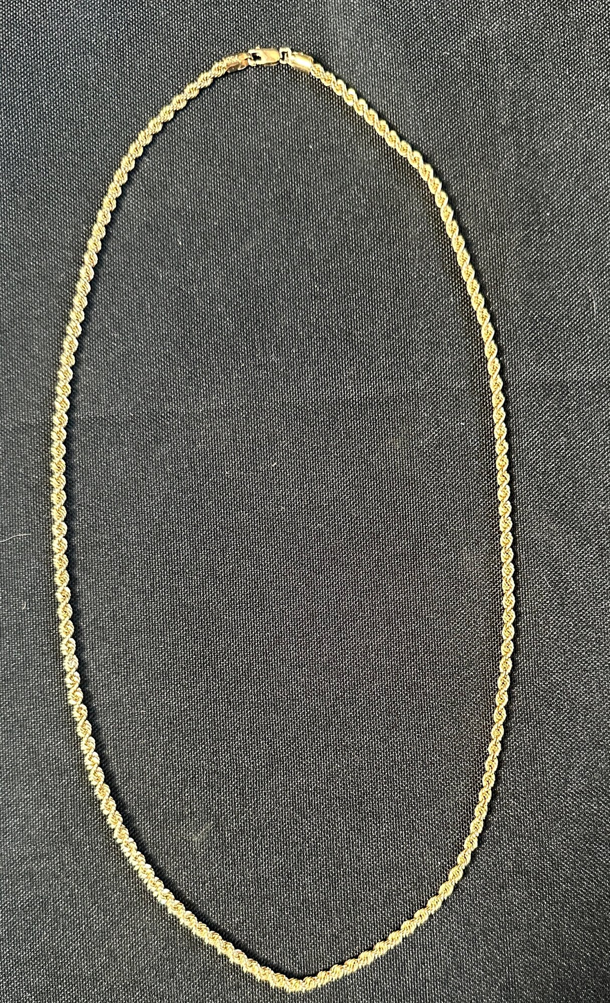 18K YG 20 Inch Classic Rope Style Necklace #58887 | Auctionninja.com