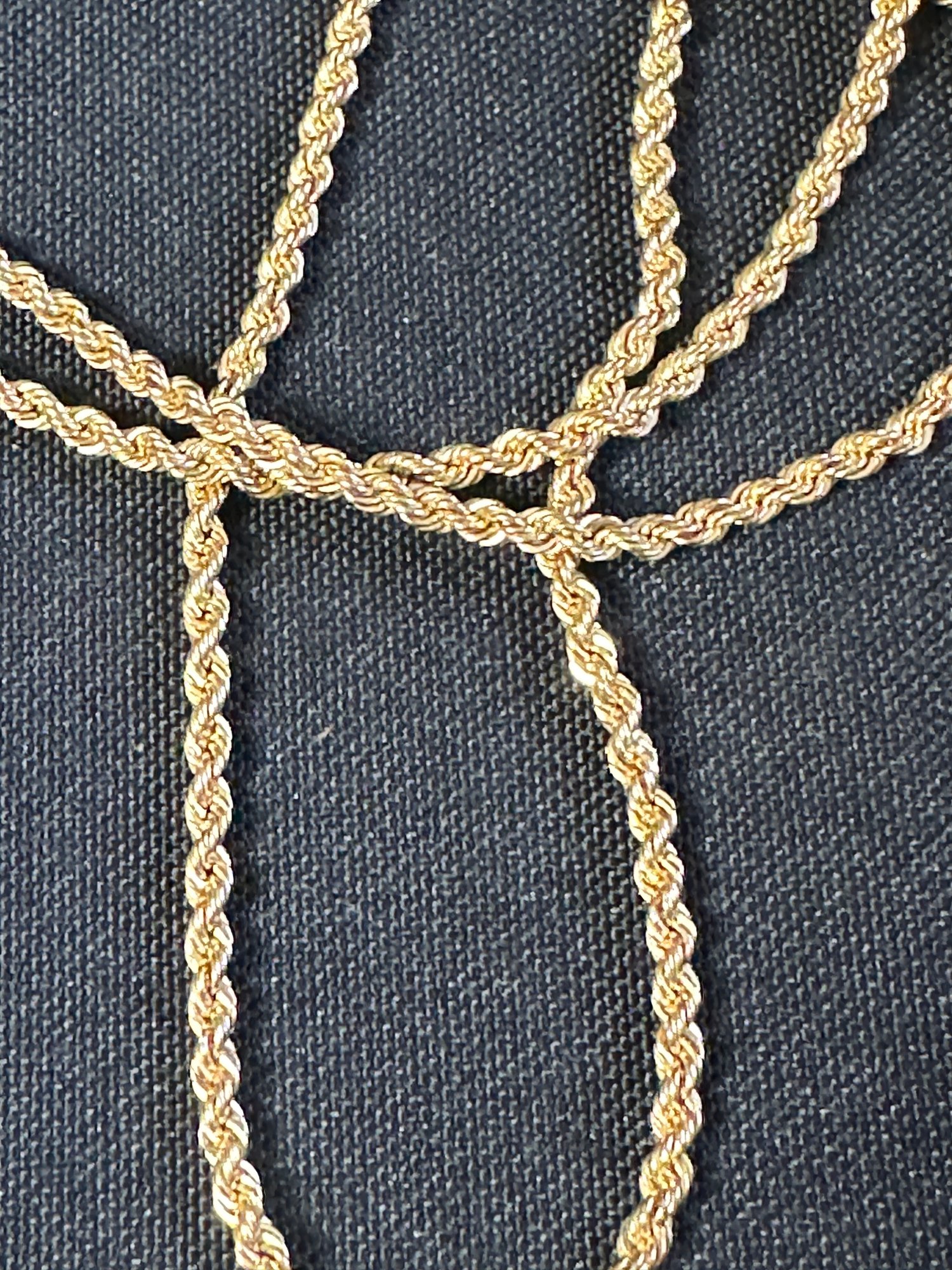 18K YG 20 Inch Classic Rope Style Necklace #58887 | Auctionninja.com