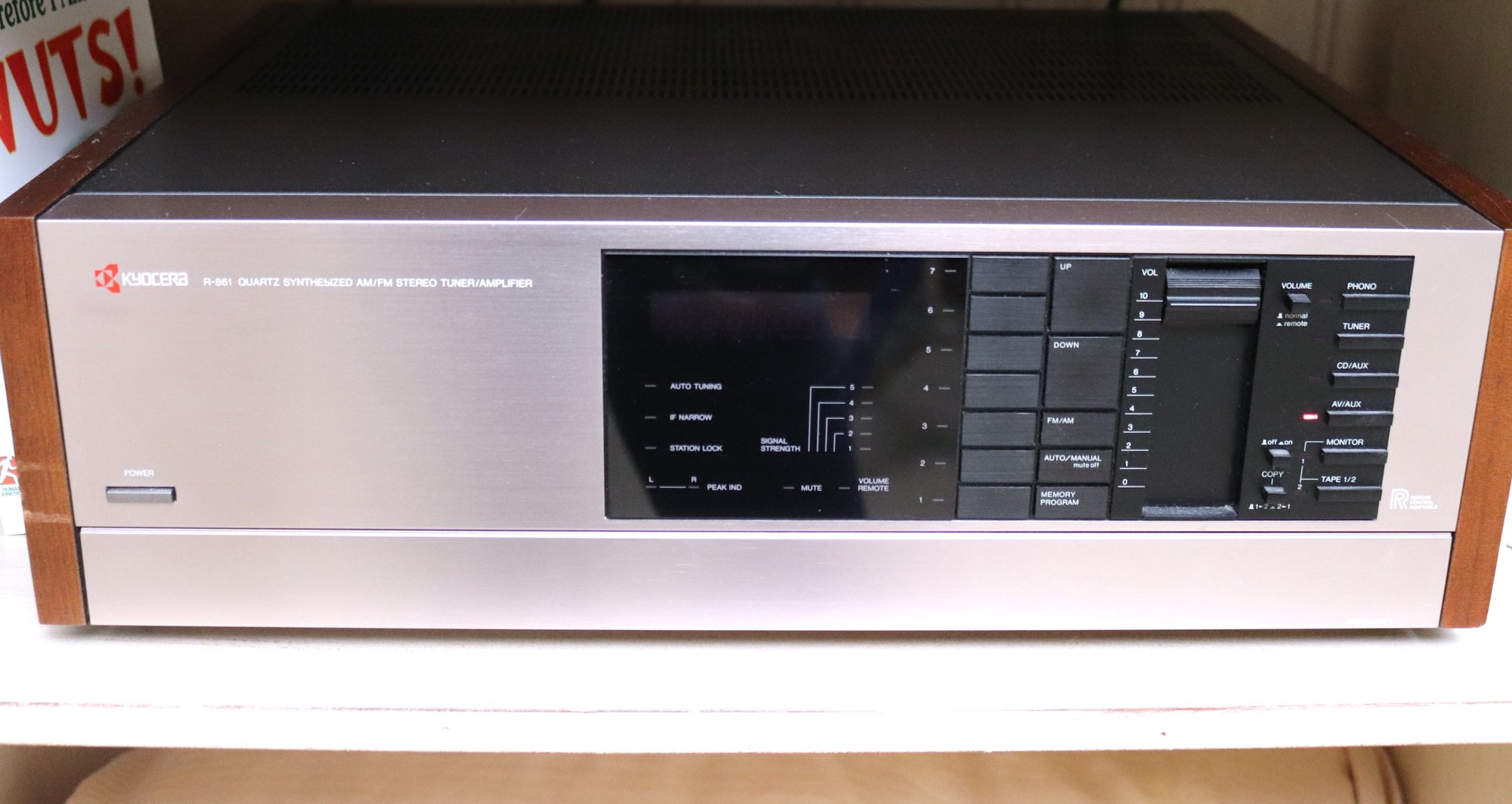 Kyocera R-861 Quartz Synthesized AM/ FM Stereo Tuner Amplifier #52017 ...