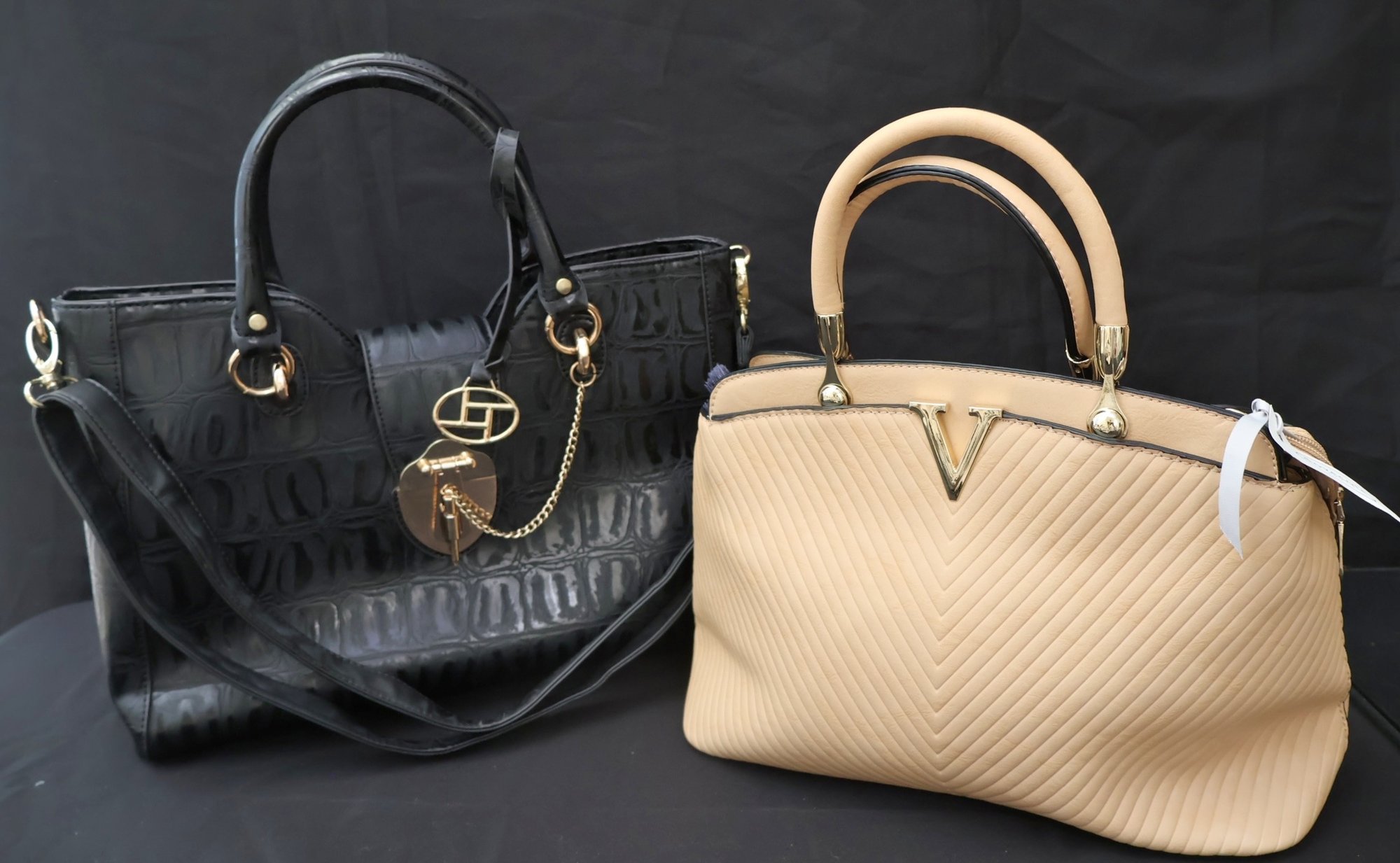 Womens Designer Handbags As Pictured Include A Black Leather Handbag ...