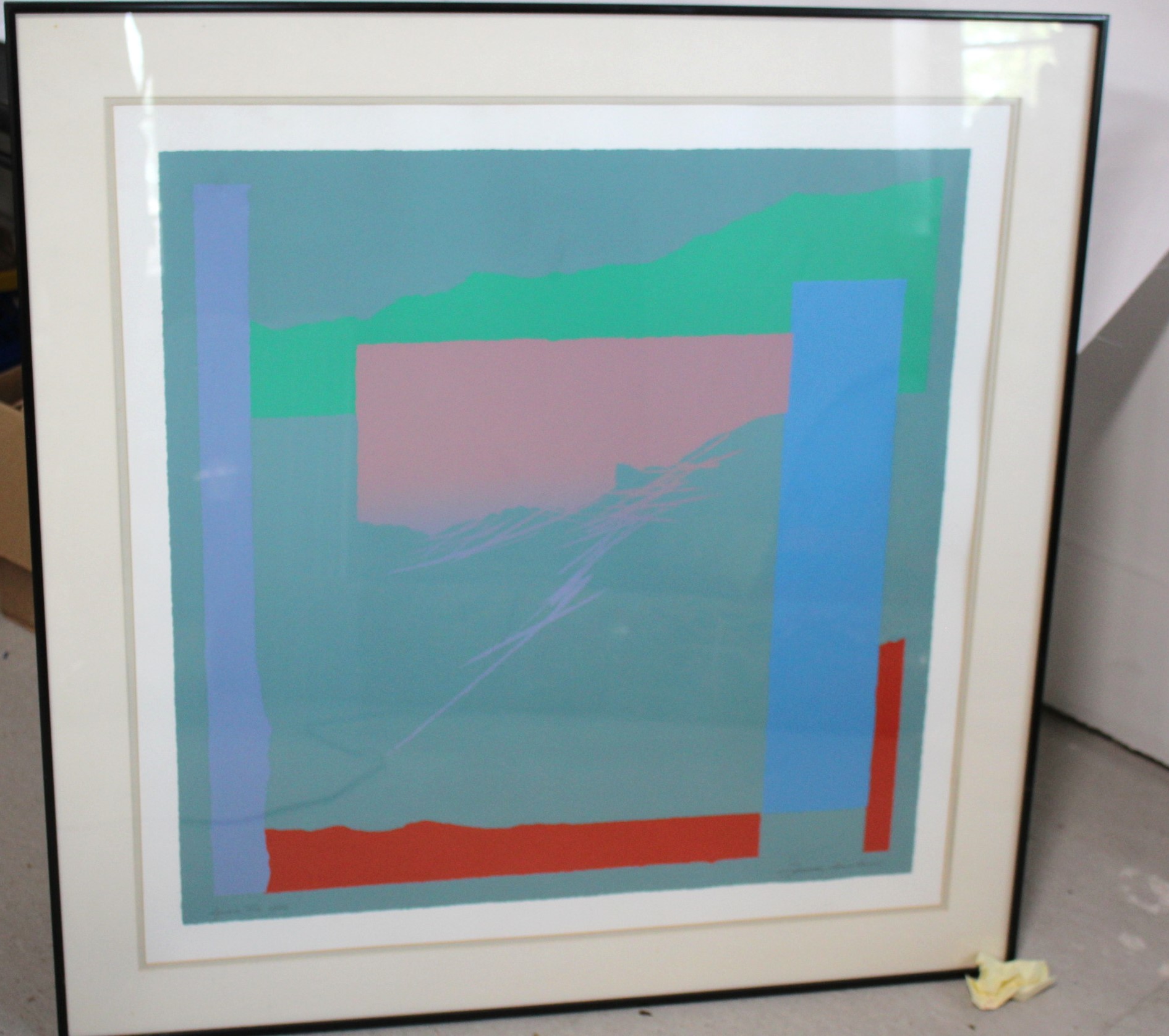 1980s Vintage Modern Abstract Screen Print Pencil Signed And Numbered ...