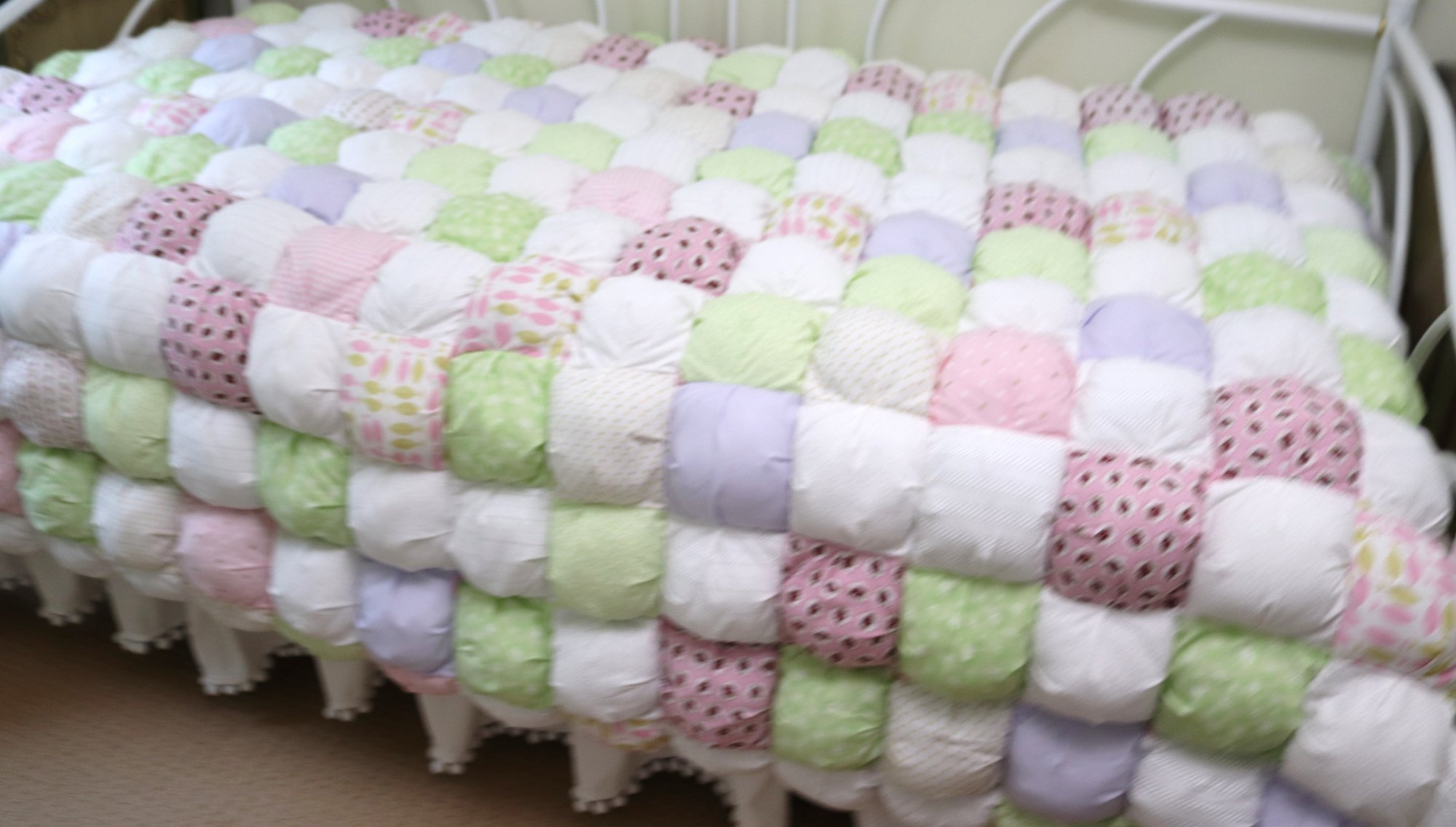 Stunning Handcrafted Popcorn Style Quilt, This Lovely Handmade Piece ...