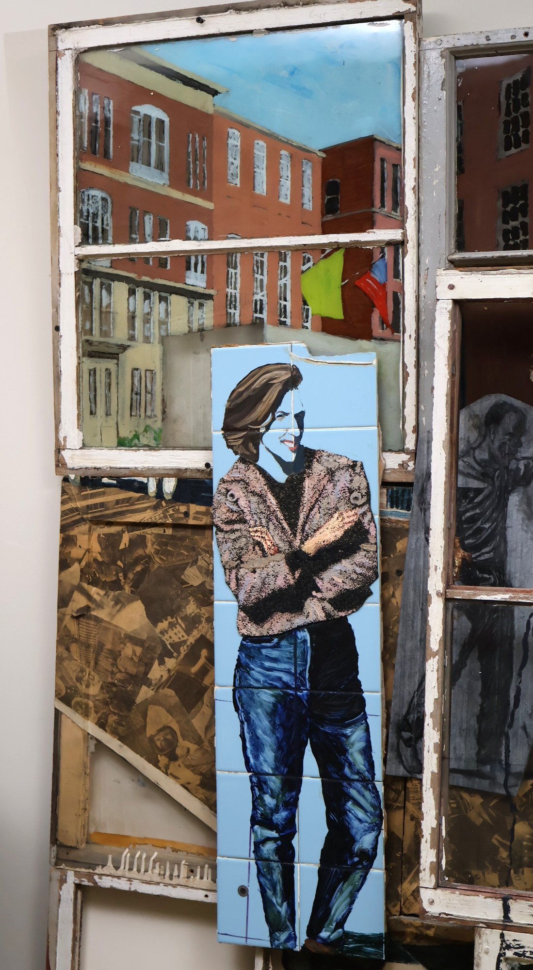Peter Sullivan Large View From The Painters Studio Hand Painted Mixed ...