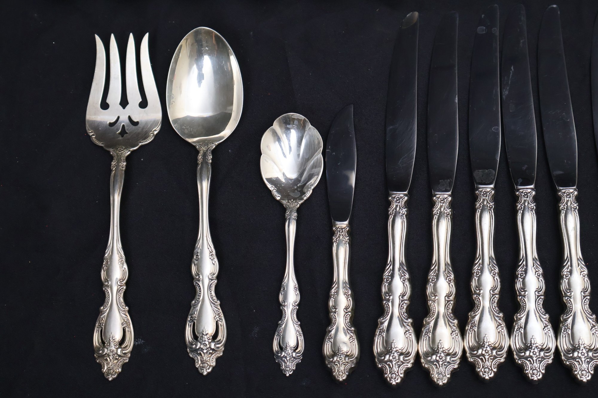 Sterling Silver Oneida Community Du Maurier Aka Bromley Pattern ...