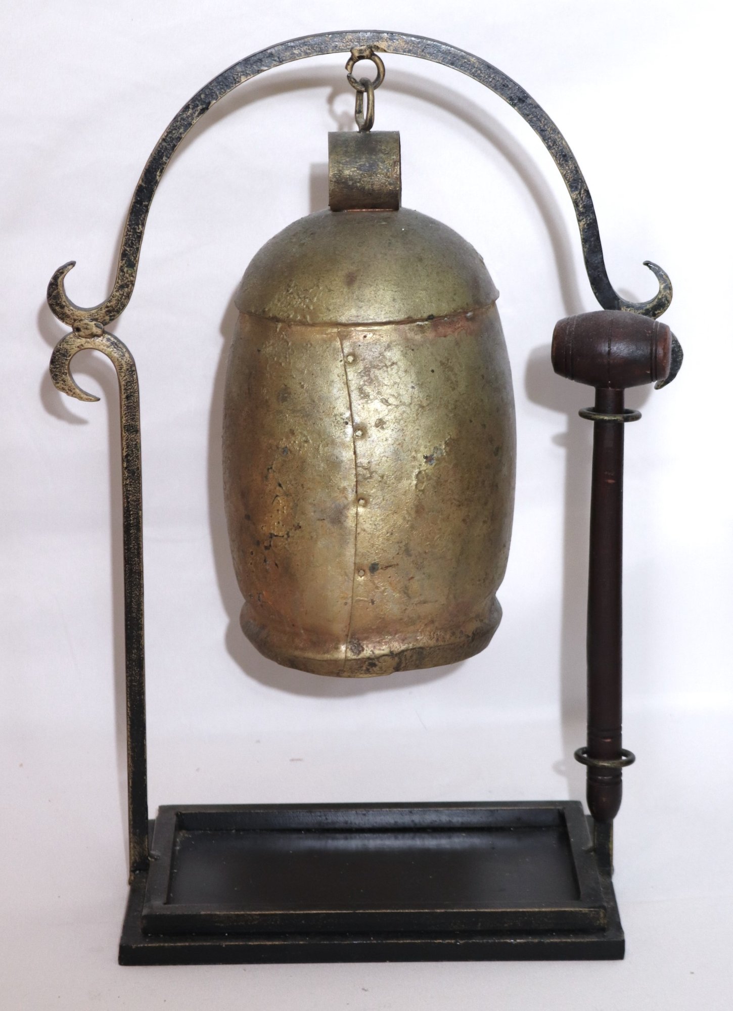 Decorative Hanging Asian Metal Temple/gong/ Bell Decor On Stand #52375 ...