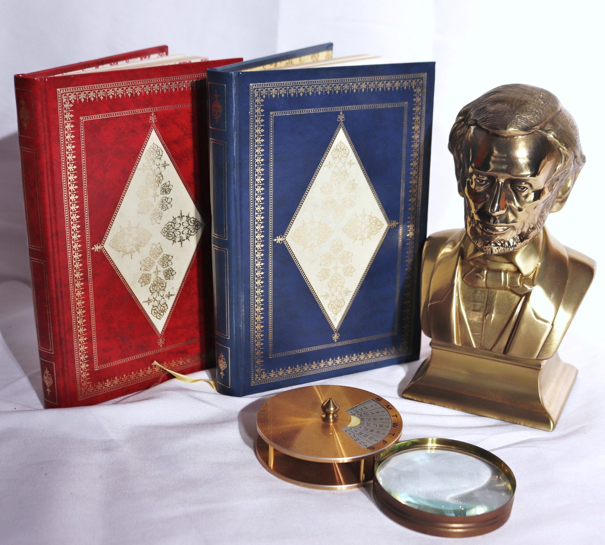 Bailey Banks, Biddle Brass Bust Of Lincoln, Brass Calendar Dial ...