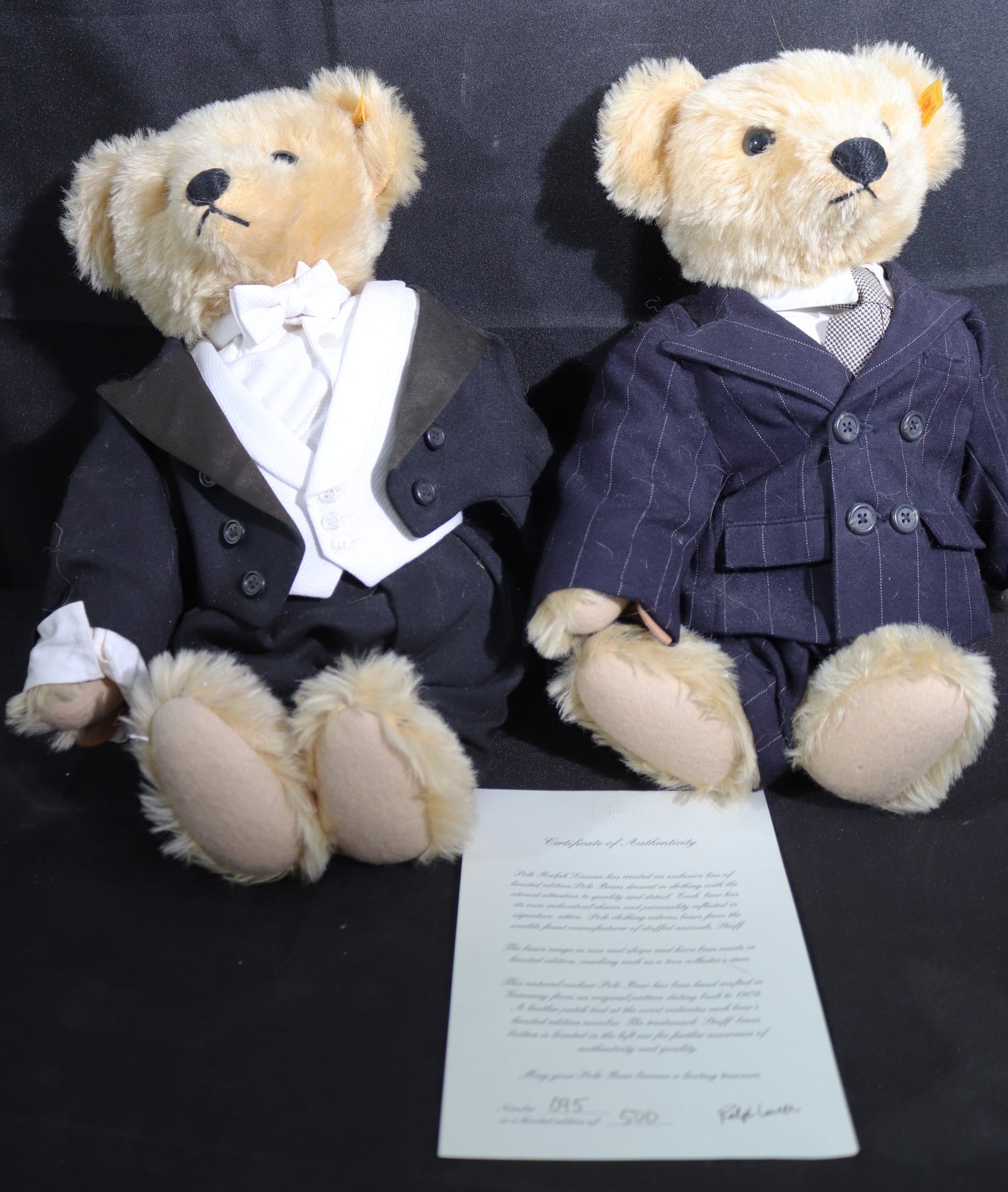 Ralph Lauren Polo Collectible Bears Made In Germany By Steiff Includes ...