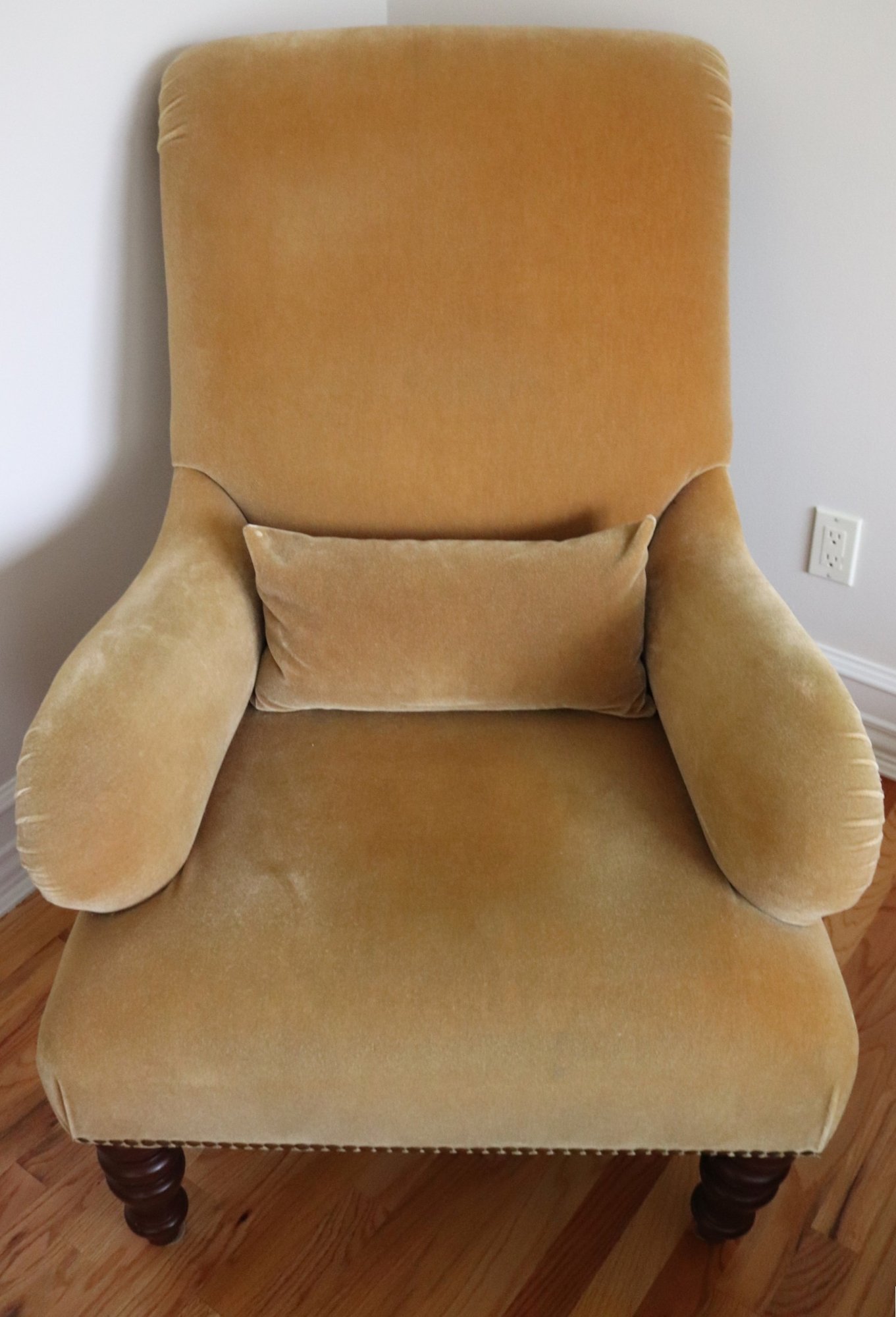 Stylish And Cozy Club Chair With Custom Kravet Mohair Fabric Upholstery ...