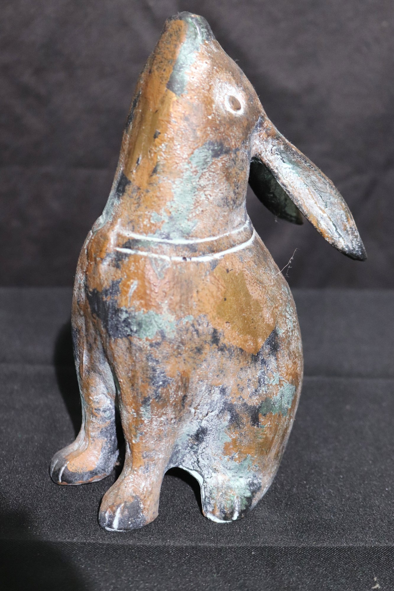 Heavy Cast Metal Rabbit Doorstop With A Patinated Finish #56230 ...