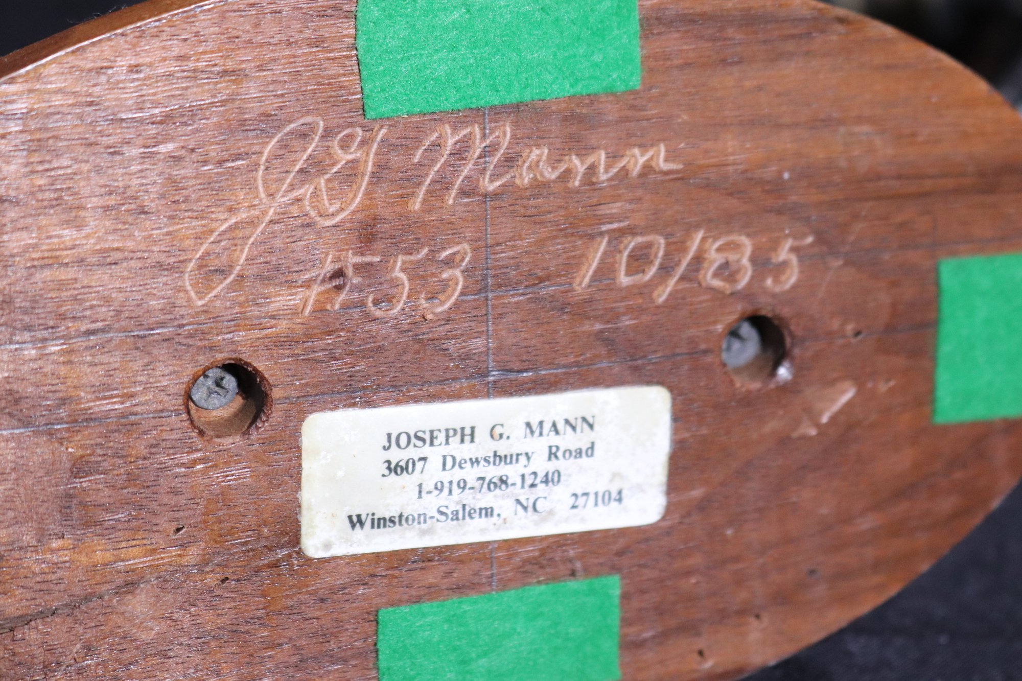 Joseph G Mann Hand Painted/carved Wood Carolina Wren Sculpture 166/167 ...