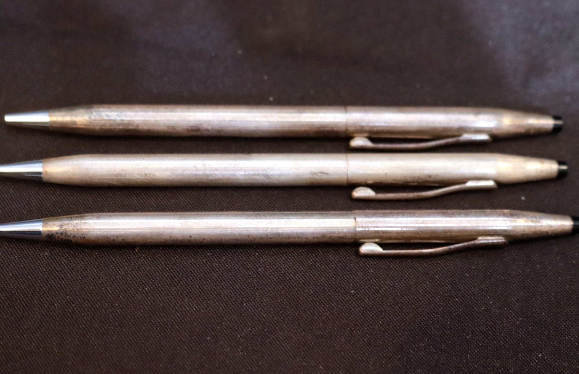 3 Vintage Cross Sterling Silver Ballpoint Pens #60873 | Auctionninja.com