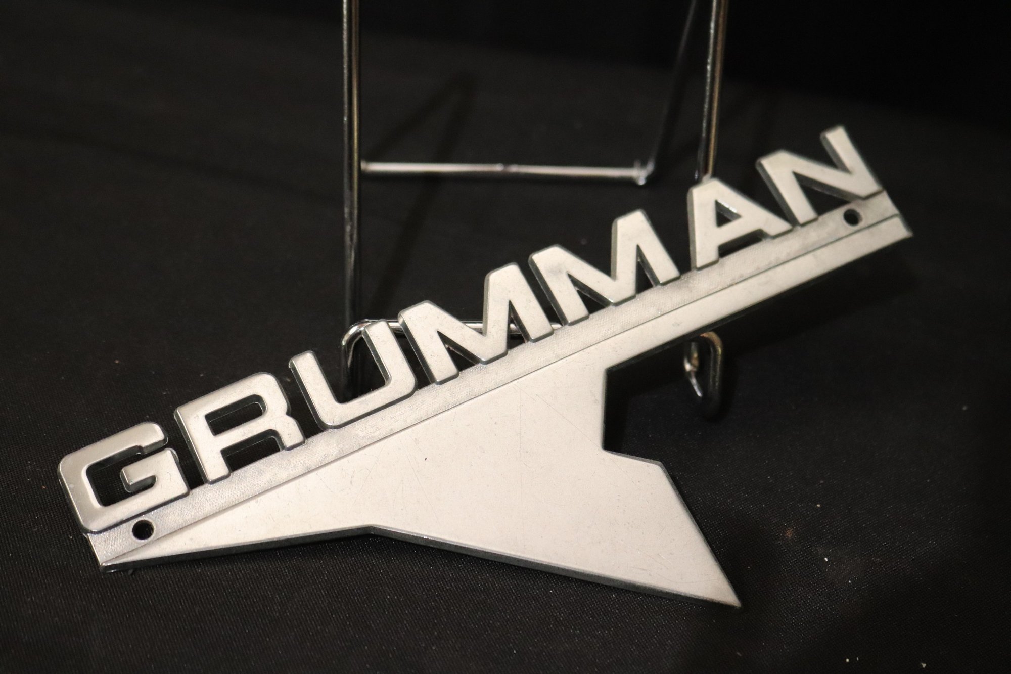 Grumman Metal Logo Plaque From The Grumman Kurbmaster Vehicle. #59010 ...