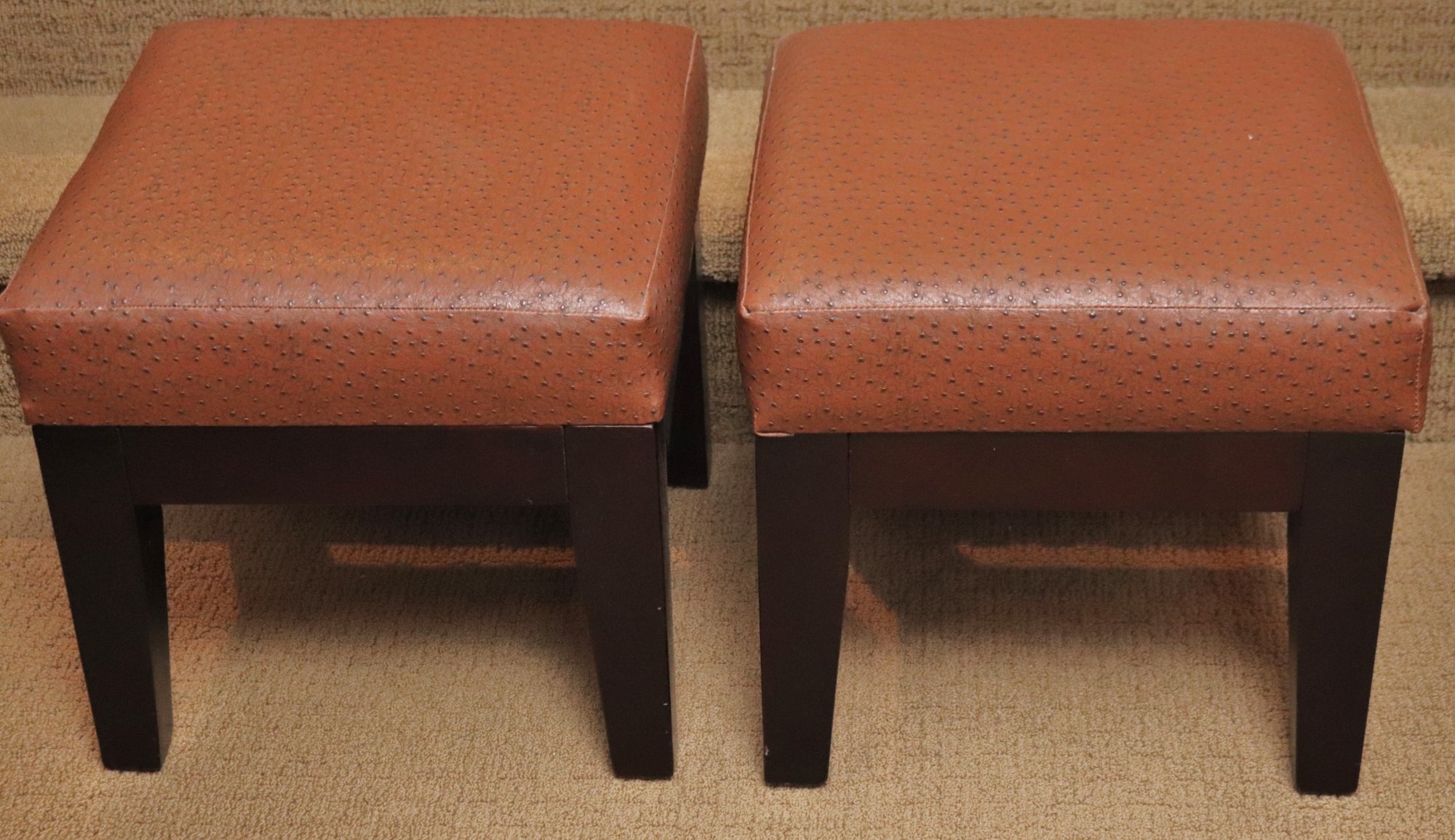 Pair Of Little Cute And Comfortable Contemporary Stools With A Soft ...