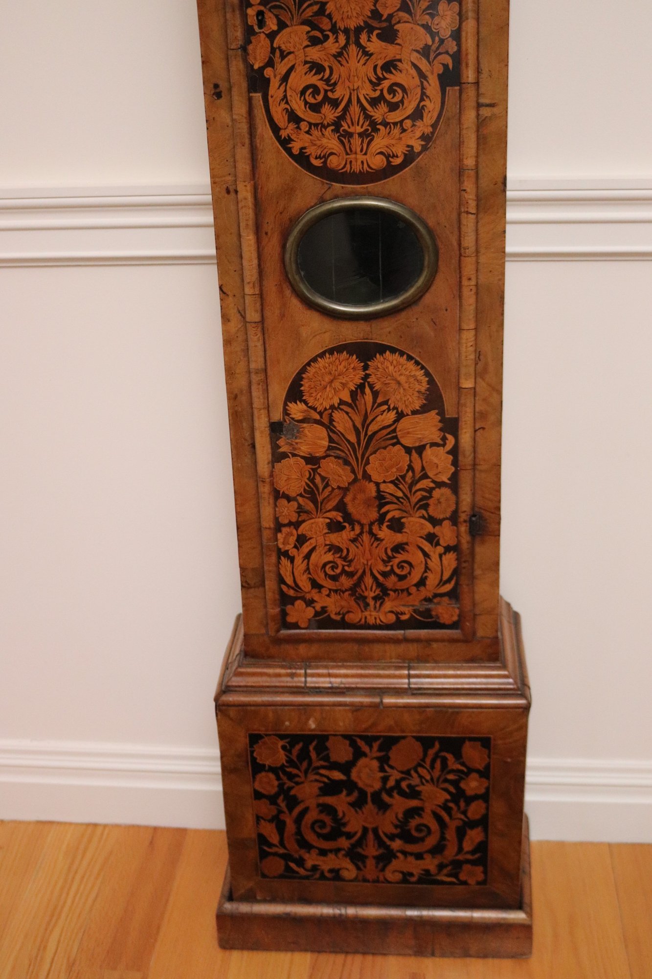 Antique J. Windmills London Inlaid Wood Grandfather Clock, Dutch ...