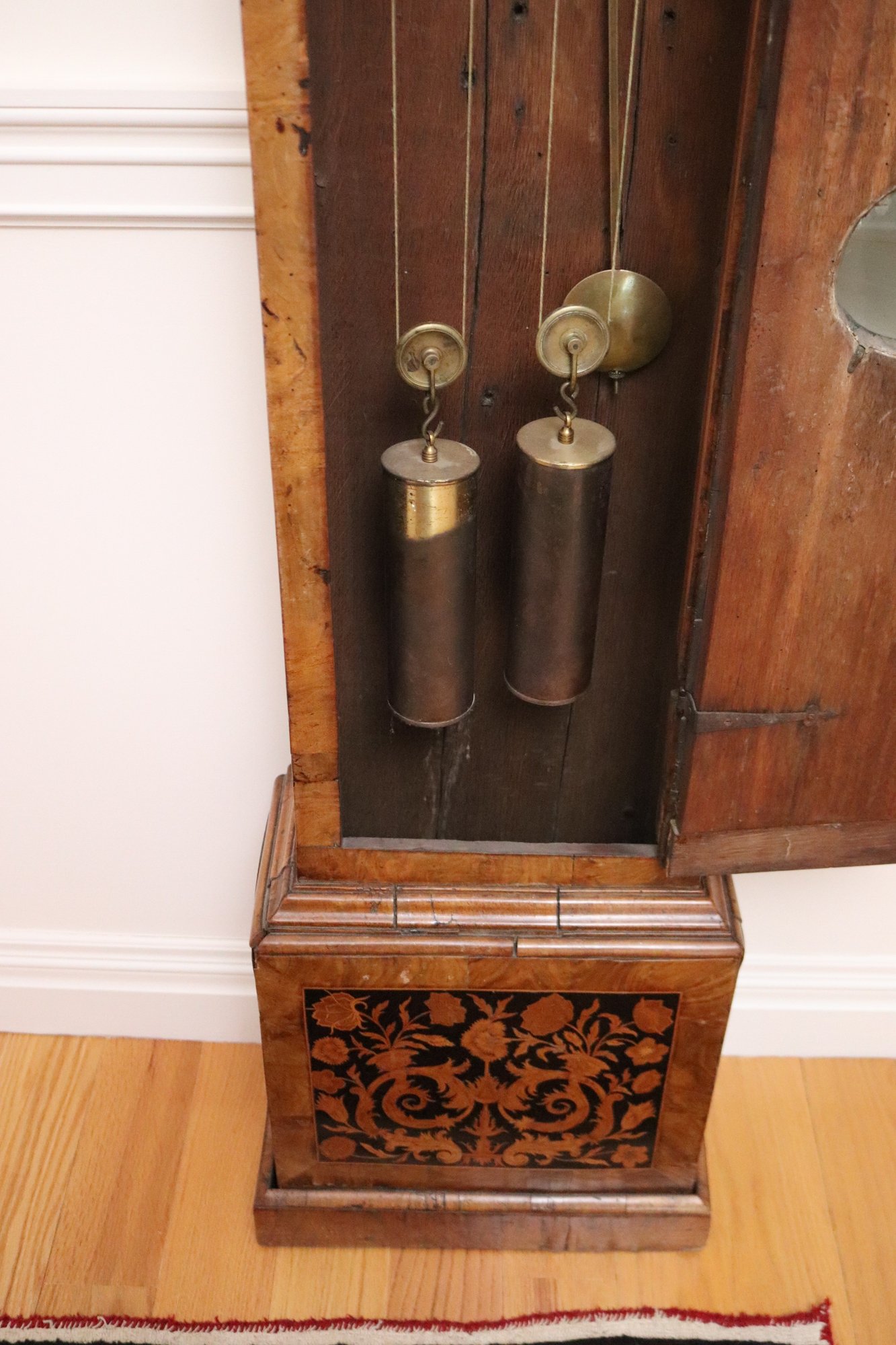 Antique J. Windmills London Inlaid Wood Grandfather Clock, Dutch ...