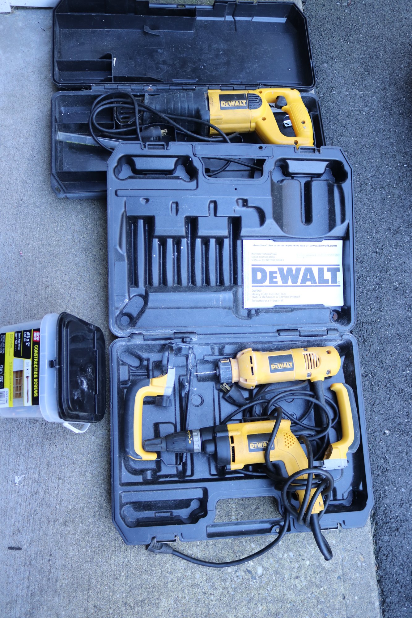 Dewalt Electric Power Tools As Pictured, Sawzall, Includes A Box Of ...