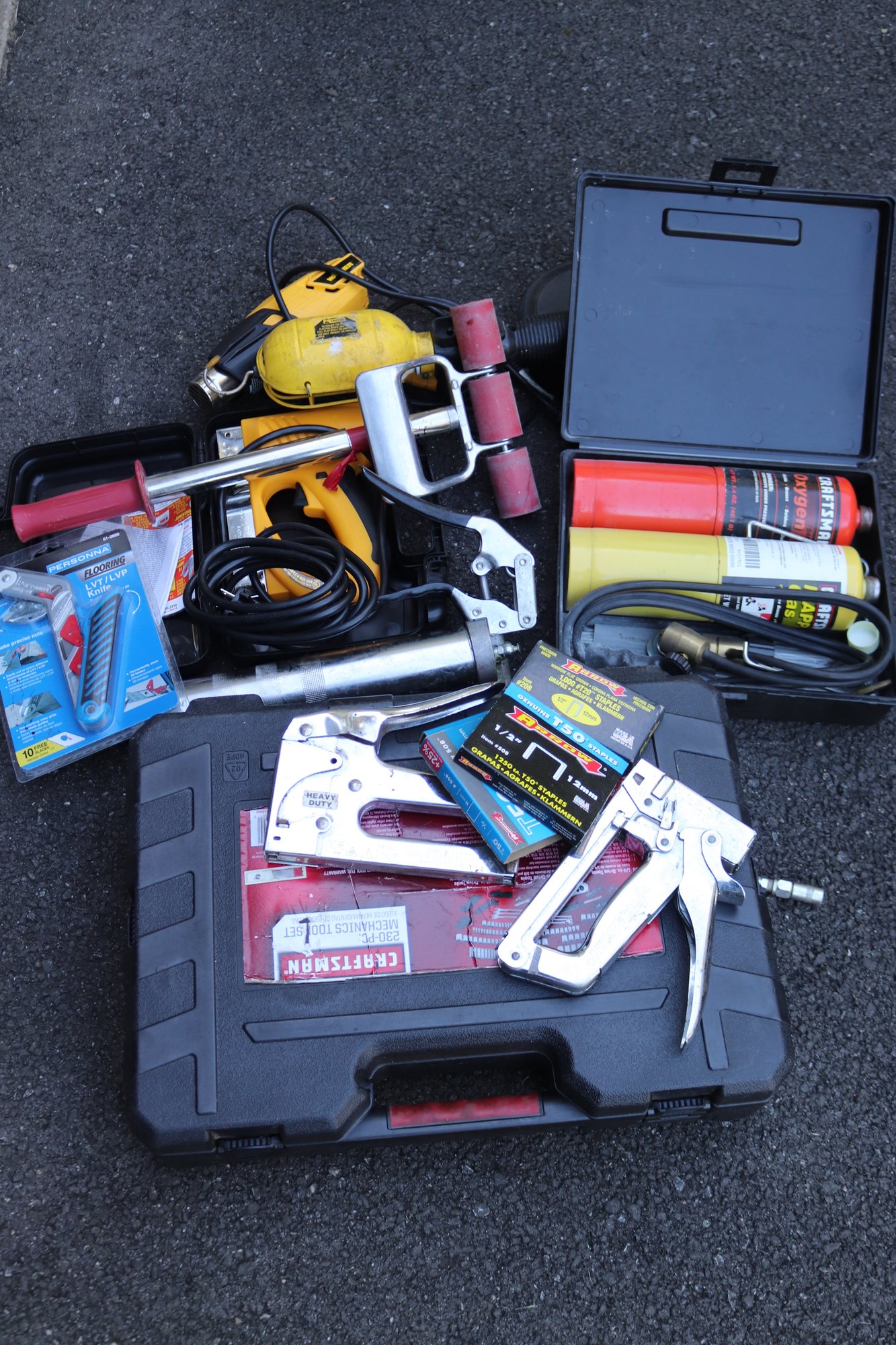 Assorted Tools, Staple Guns, Wagner Heat Gun, Arrow Electric Stapler ...