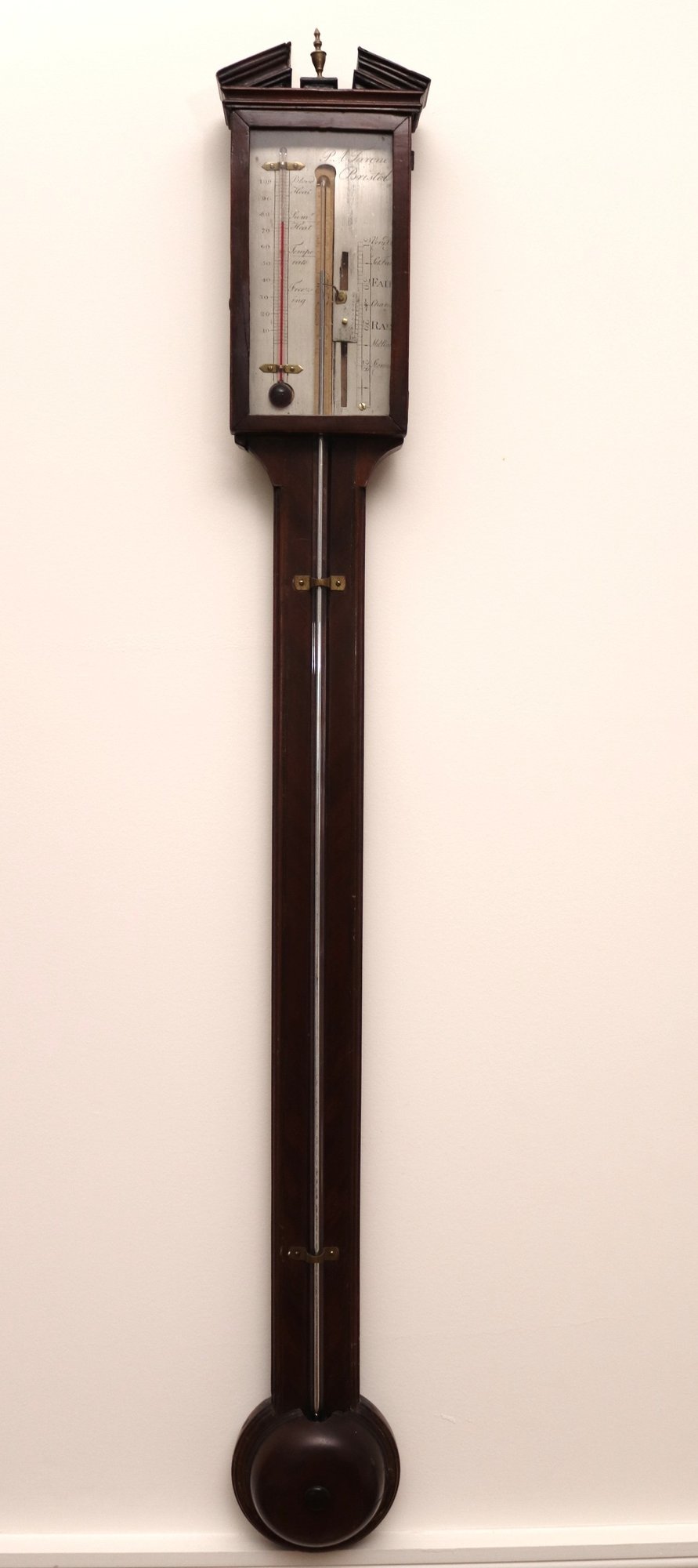 Antique P. A. Tarone Bristol Wood Barometer #59976 | Auctionninja.com