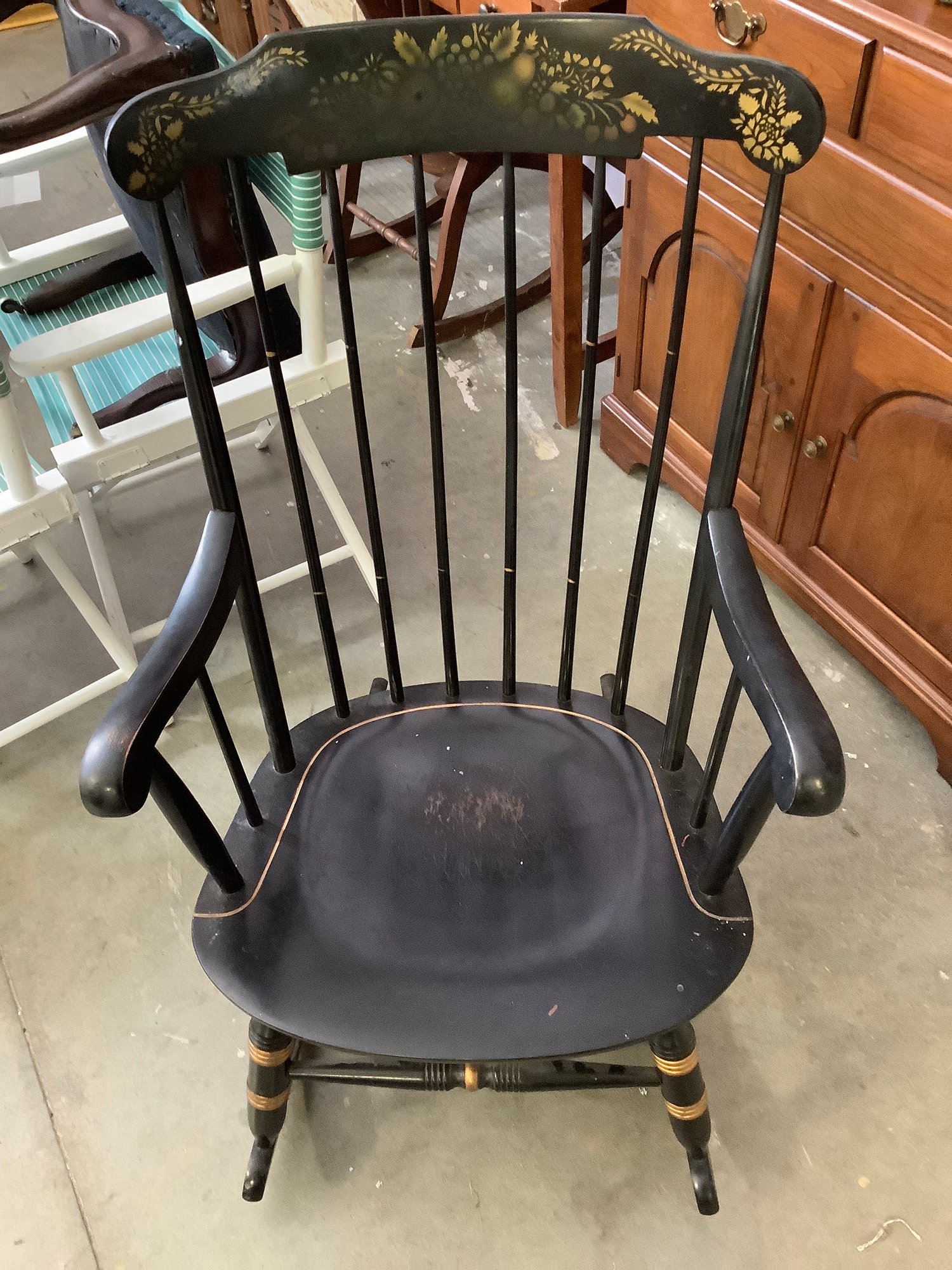 Hitchcock Nichols And Stone Rocking Chair #3650 | Auctionninja.com